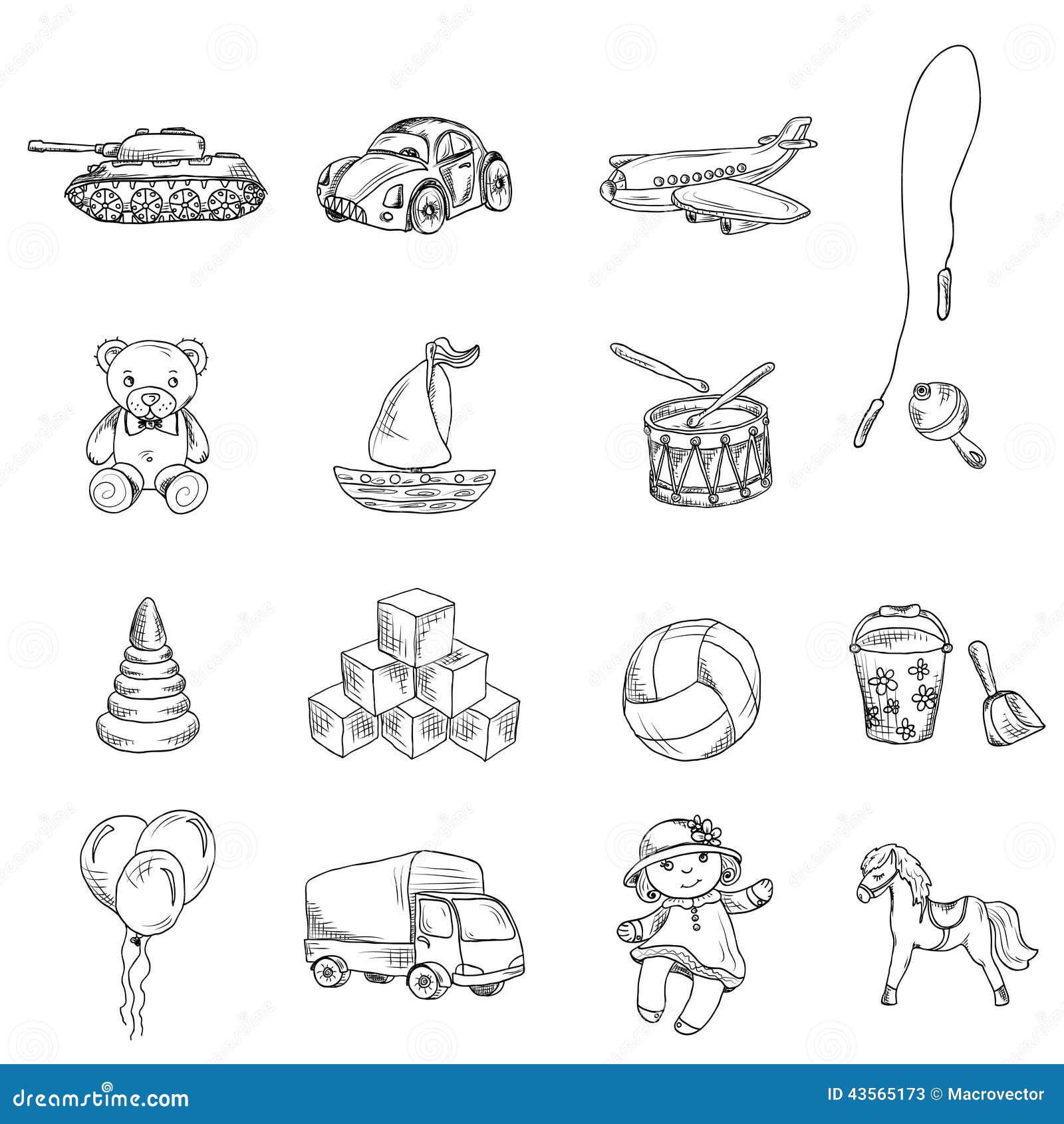 Toys Sketch Stock Illustrations – 9,838 Toys Sketch Stock Illustrations ...