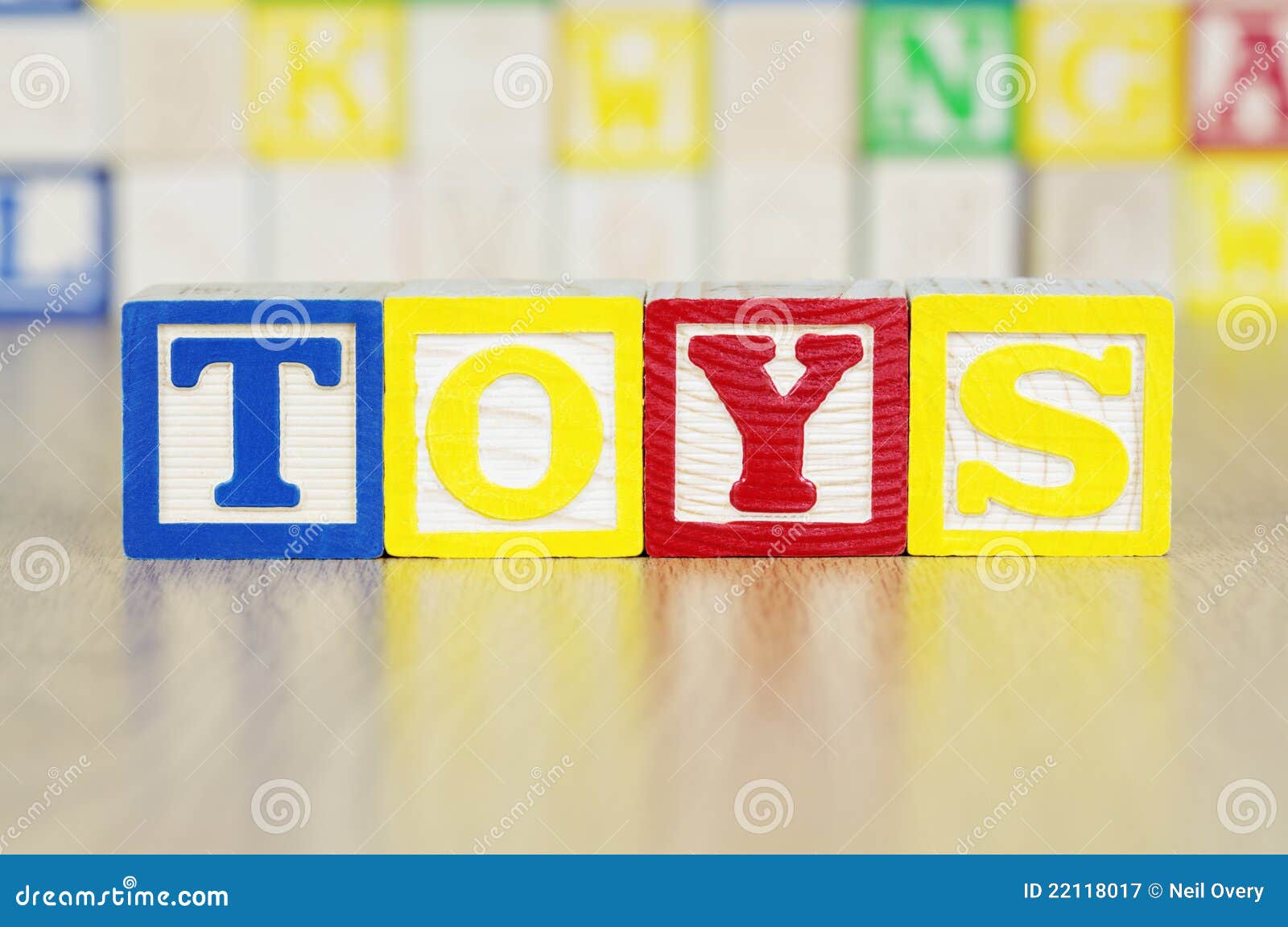 Toys Spelled Out In Alphabet Building Blocks Royalty Free Stock ...