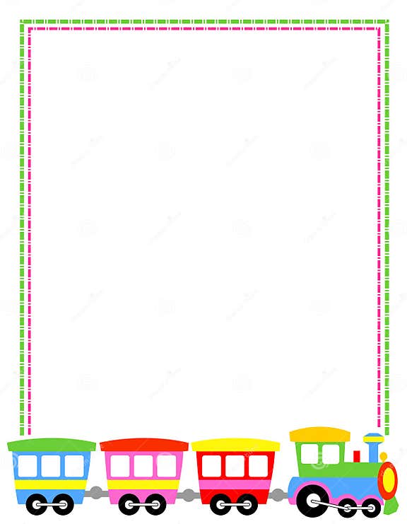 Toytrain border stock vector. Illustration of artificial - 24376021