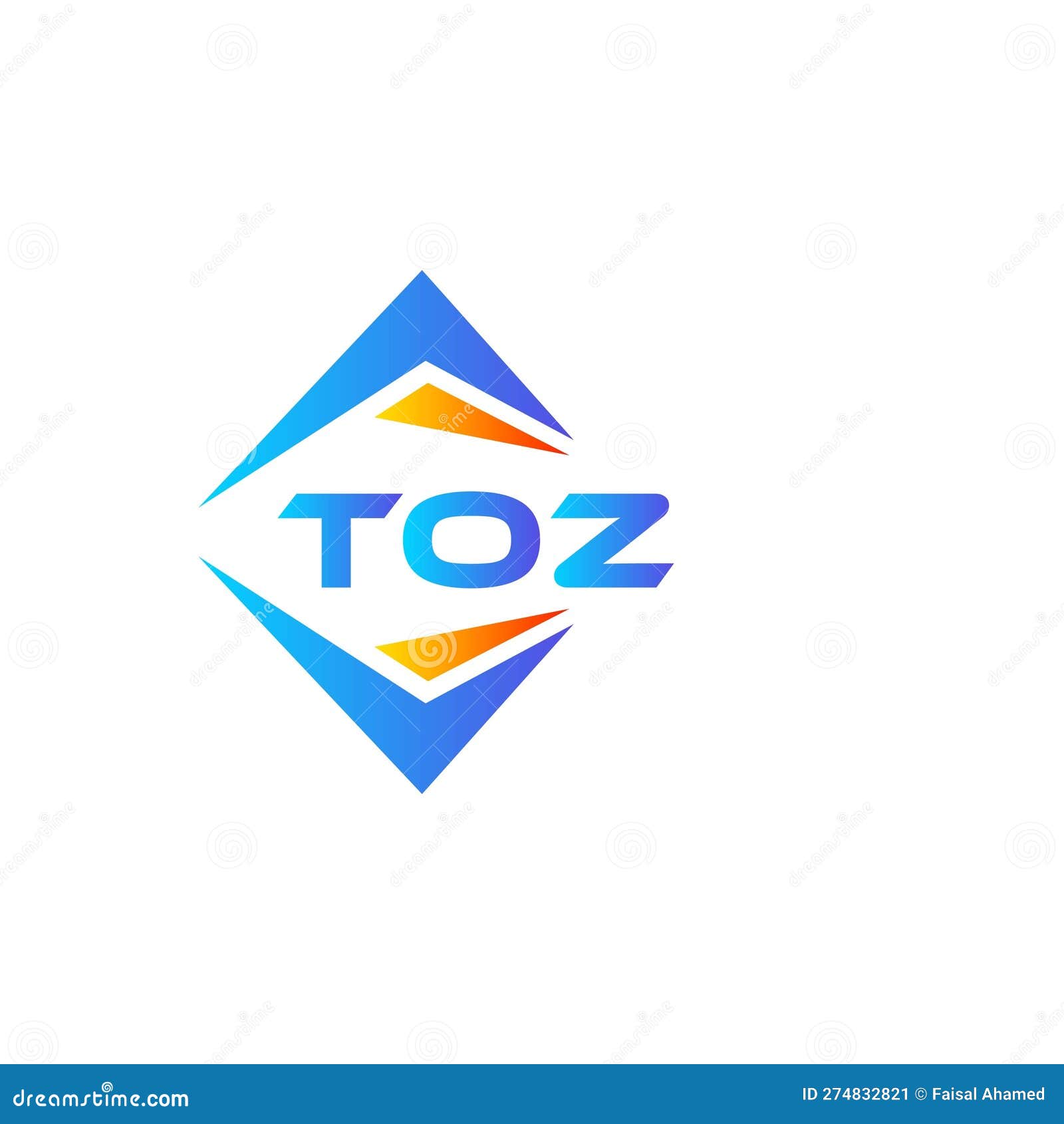 TOZ Abstract Technology Logo Design on White Background. TOZ Creative ...