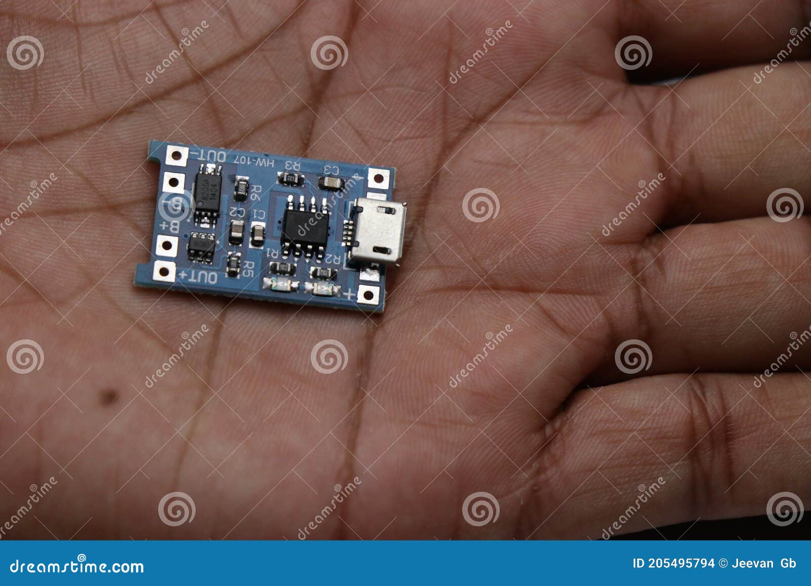 TP 4056 Charging Module Held in Hand. Lithium Ion Battery Charging ...