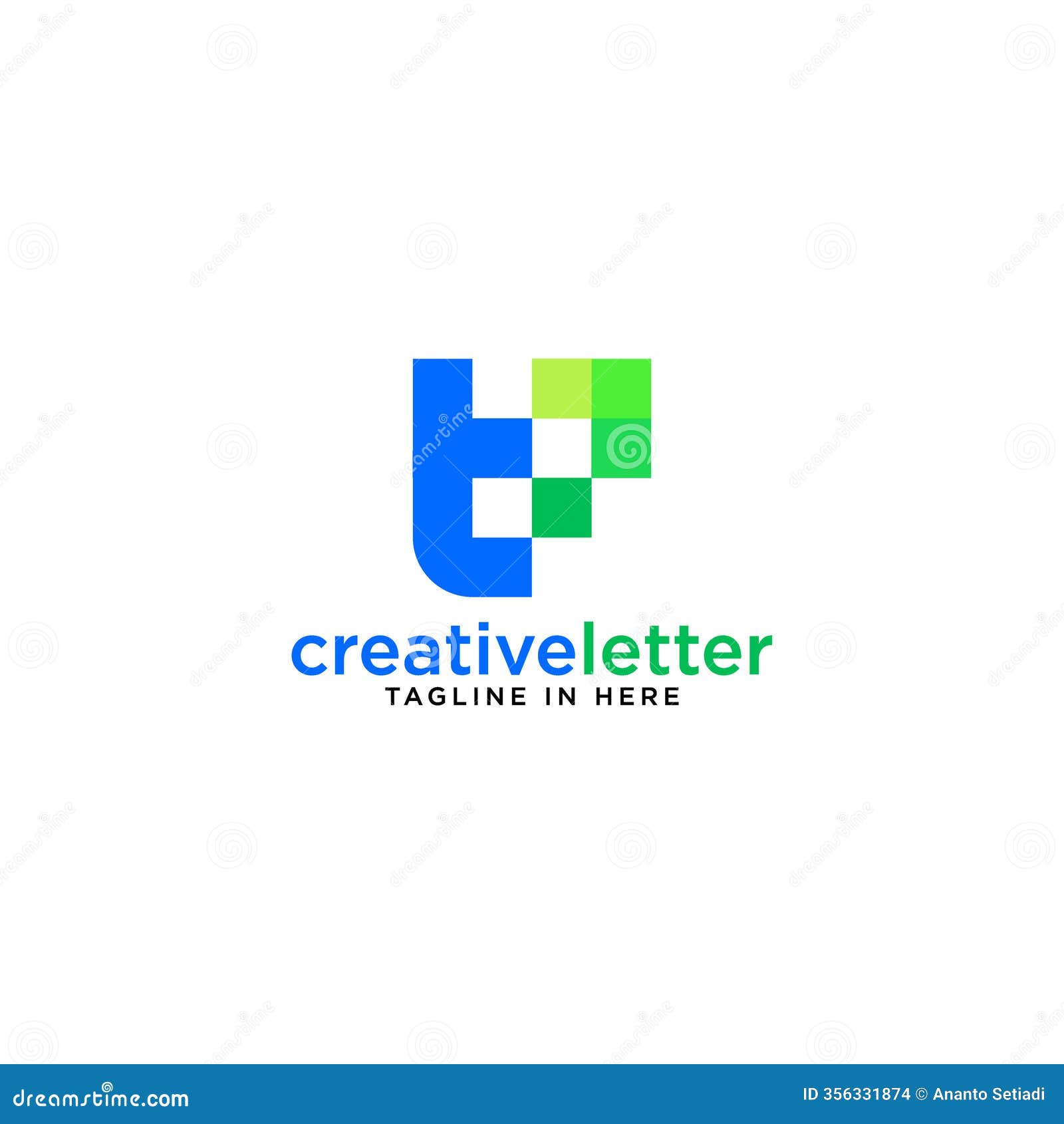 TP Initial Logo Design with Digital Pixels Colors Illustration Vector ...