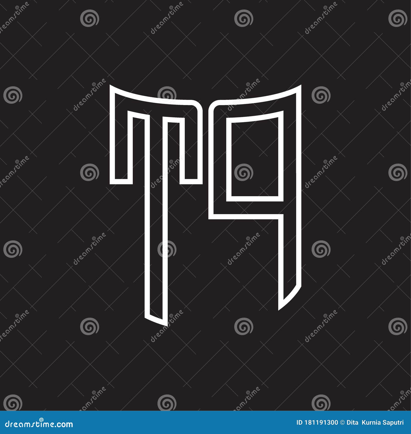 TP Logo Monogram with Ribbon Style Outline Design Template Stock Vector ...