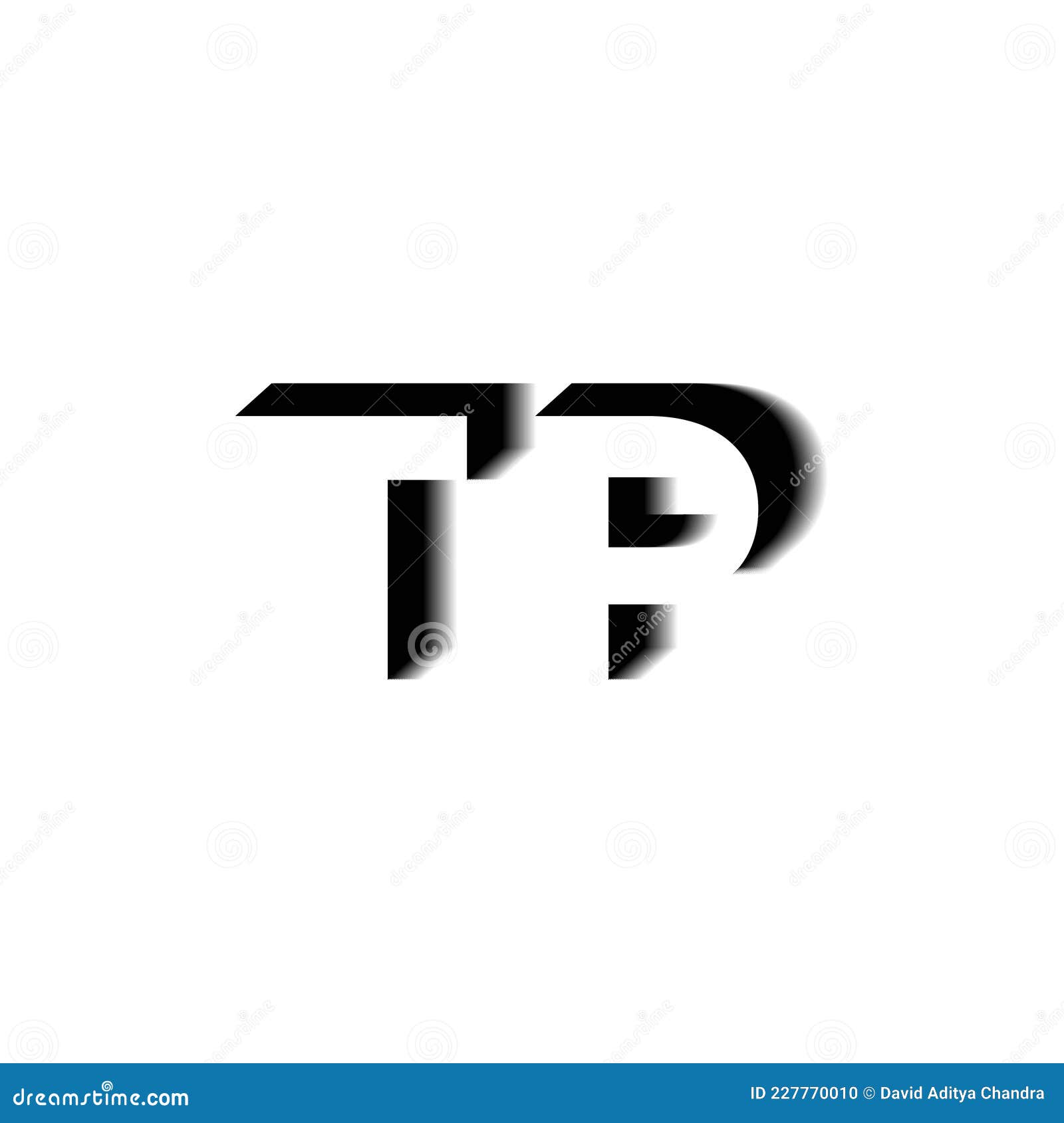 TP Monogram Shadow Shape Style Stock Vector - Illustration of capital ...