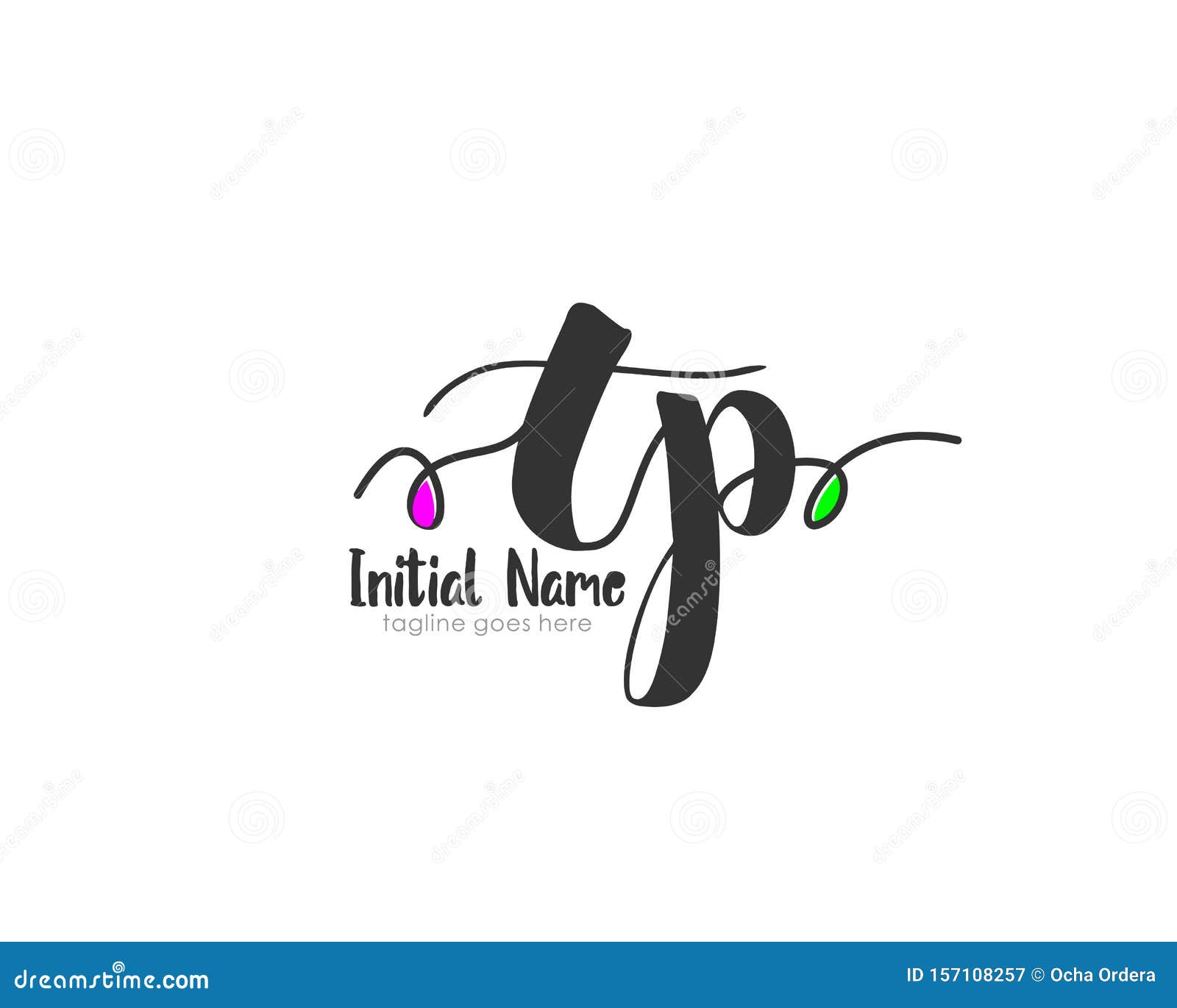 TP Signature Initial Logo Template Vector. Initial Signature Logo ...
