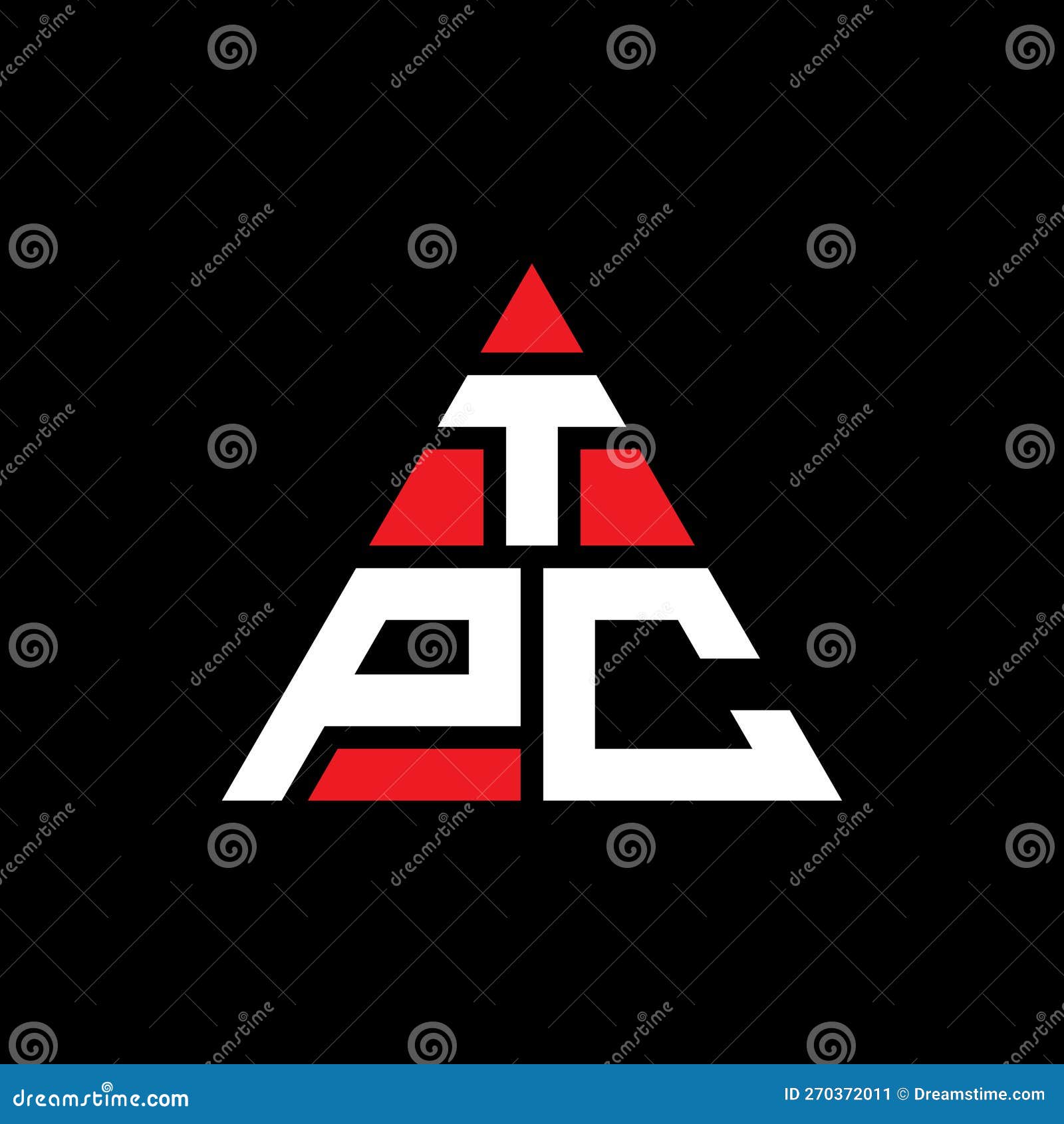TPC Triangle Letter Logo Design with Triangle Shape. TPC Triangle Logo ...