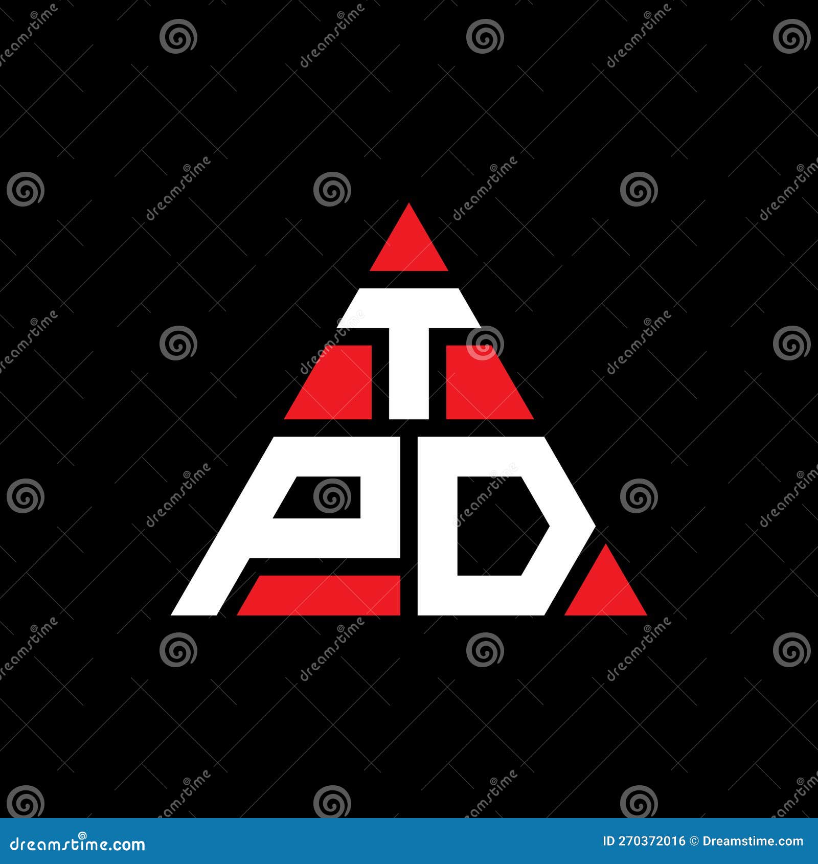TPD Triangle Letter Logo Design with Triangle Shape. TPD Triangle Logo ...