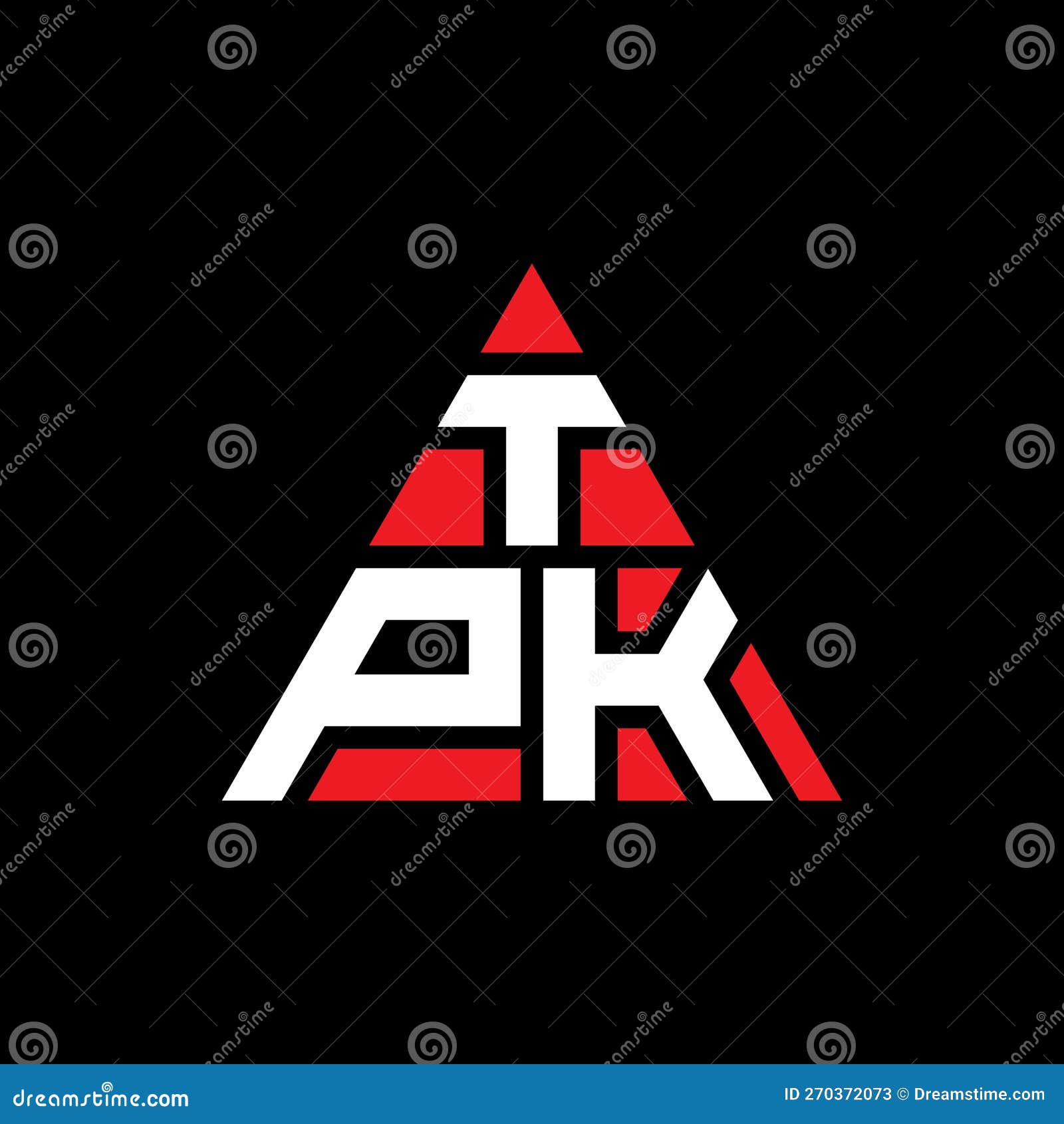 TPK Triangle Letter Logo Design with Triangle Shape. TPK Triangle Logo ...