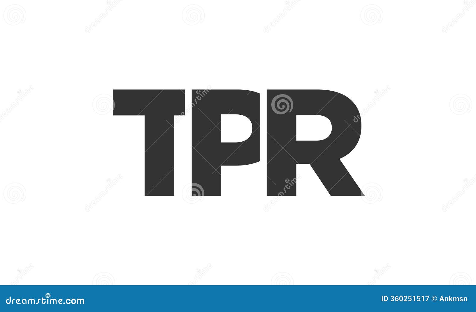 TPR Logo Design Template with Strong and Modern Bold Text. Initial ...