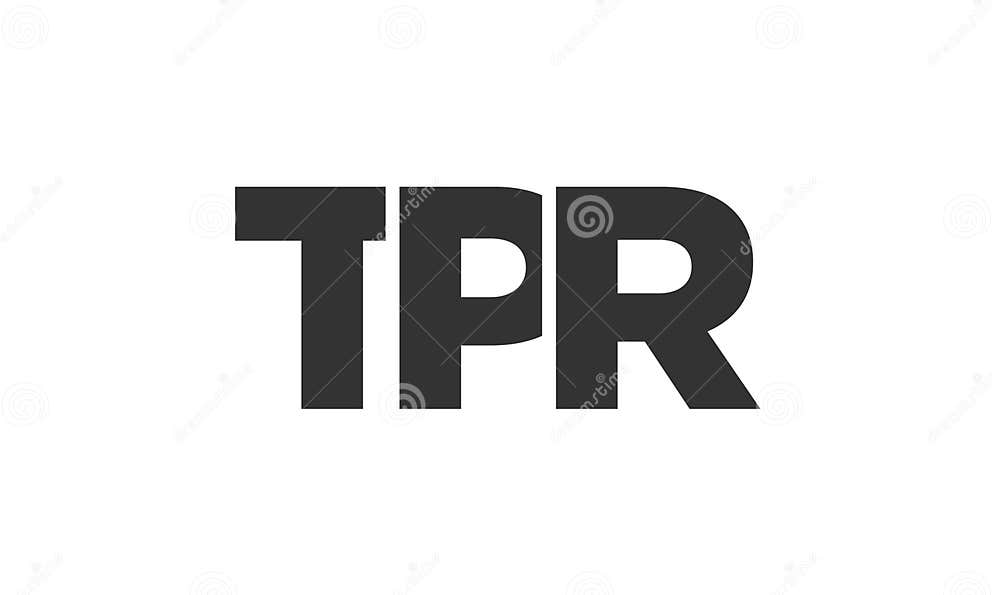 TPR Logo Design Template with Strong and Modern Bold Text. Initial ...