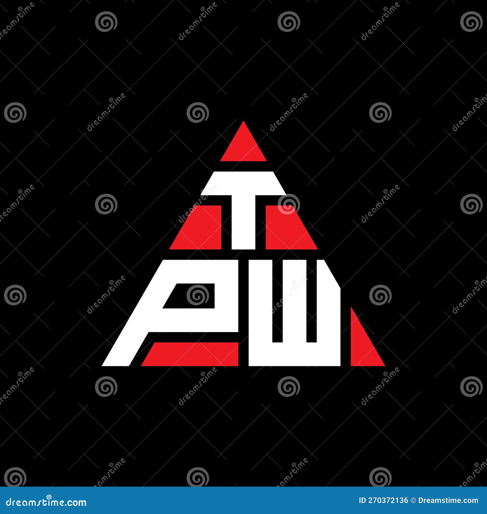 TPW Triangle Letter Logo Design with Triangle Shape. TPW Triangle Logo ...