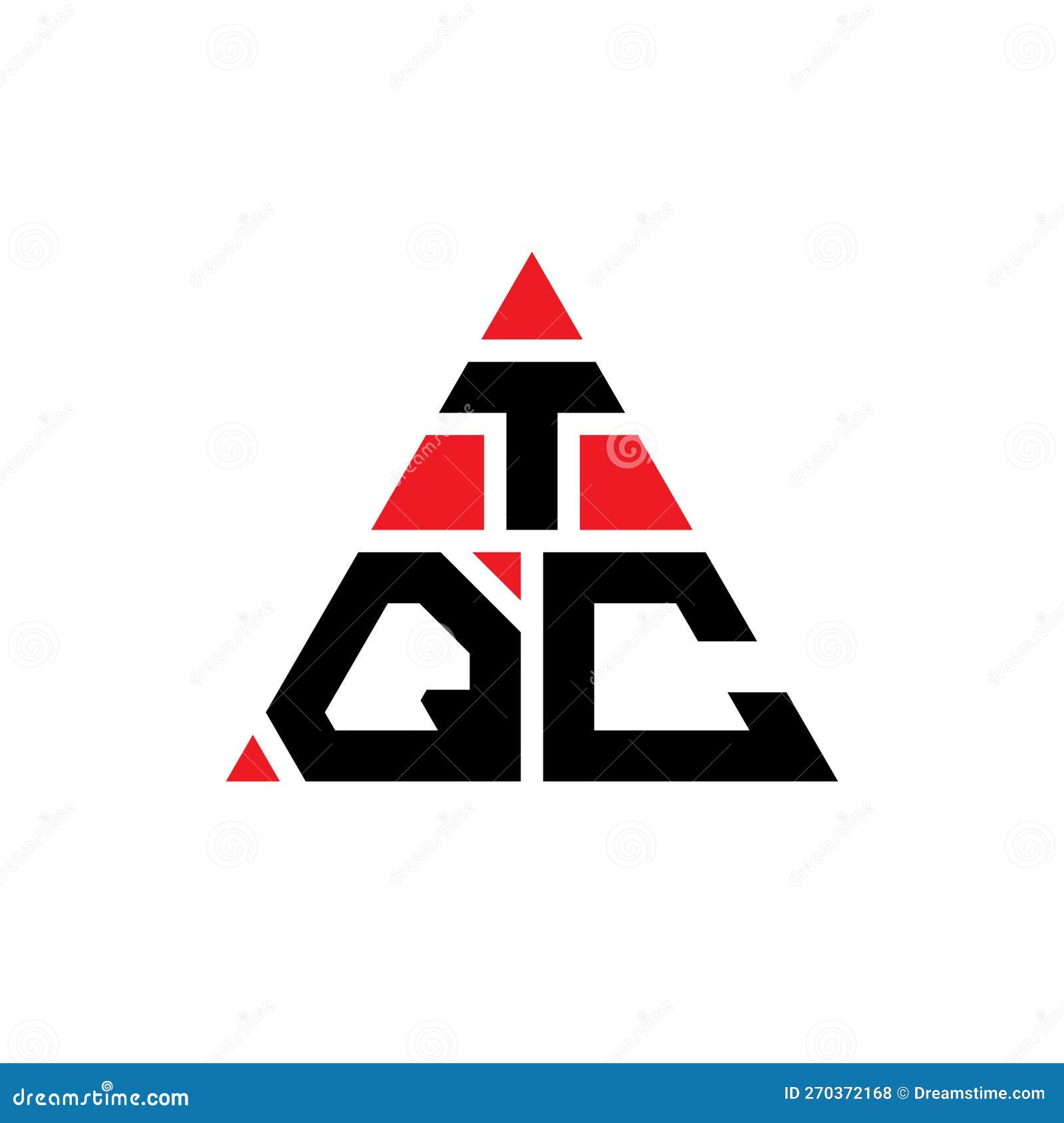 TQC Triangle Letter Logo Design with Triangle Shape. TQC Triangle Logo ...