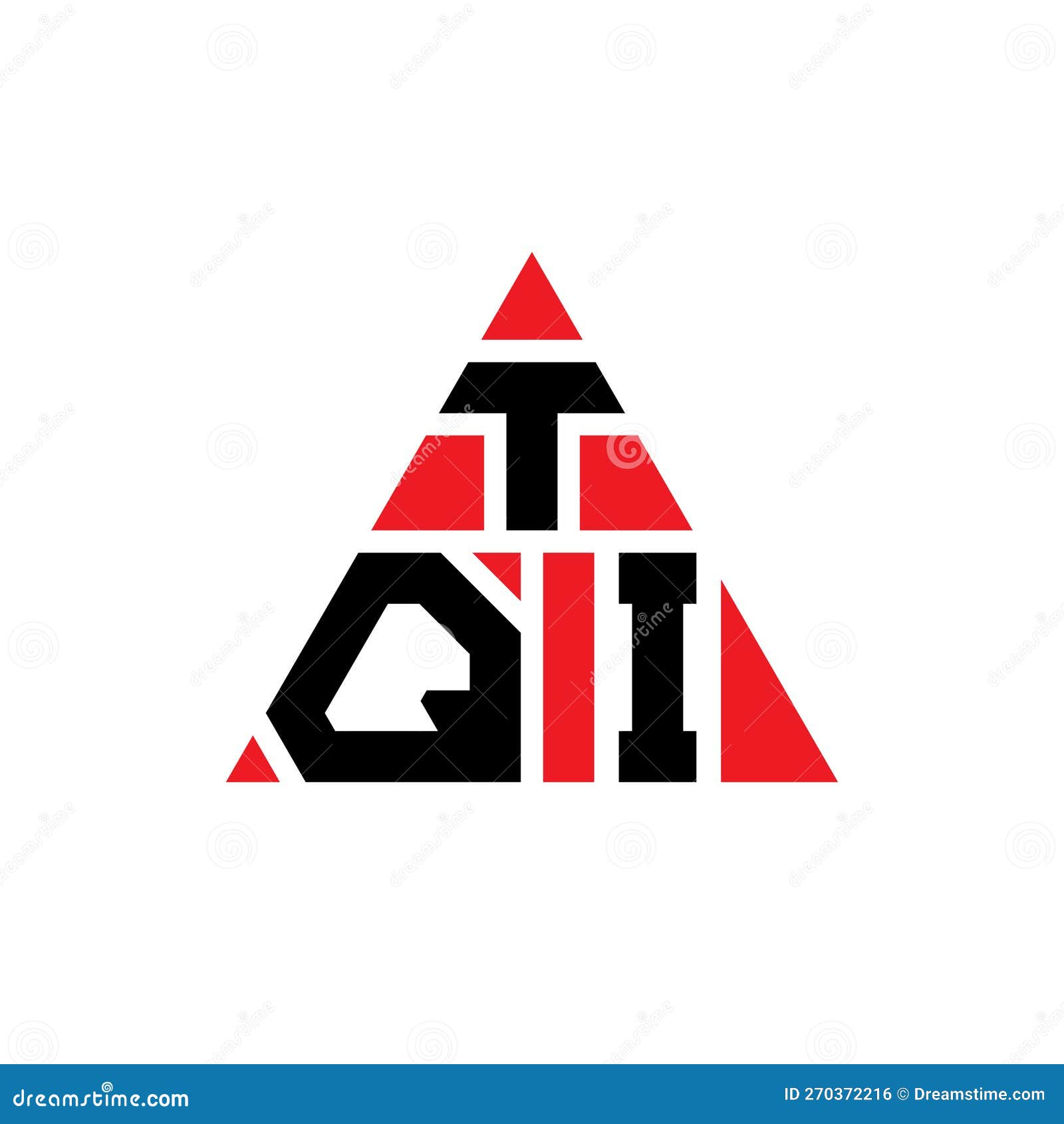 TQI Triangle Letter Logo Design with Triangle Shape. TQI Triangle Logo ...