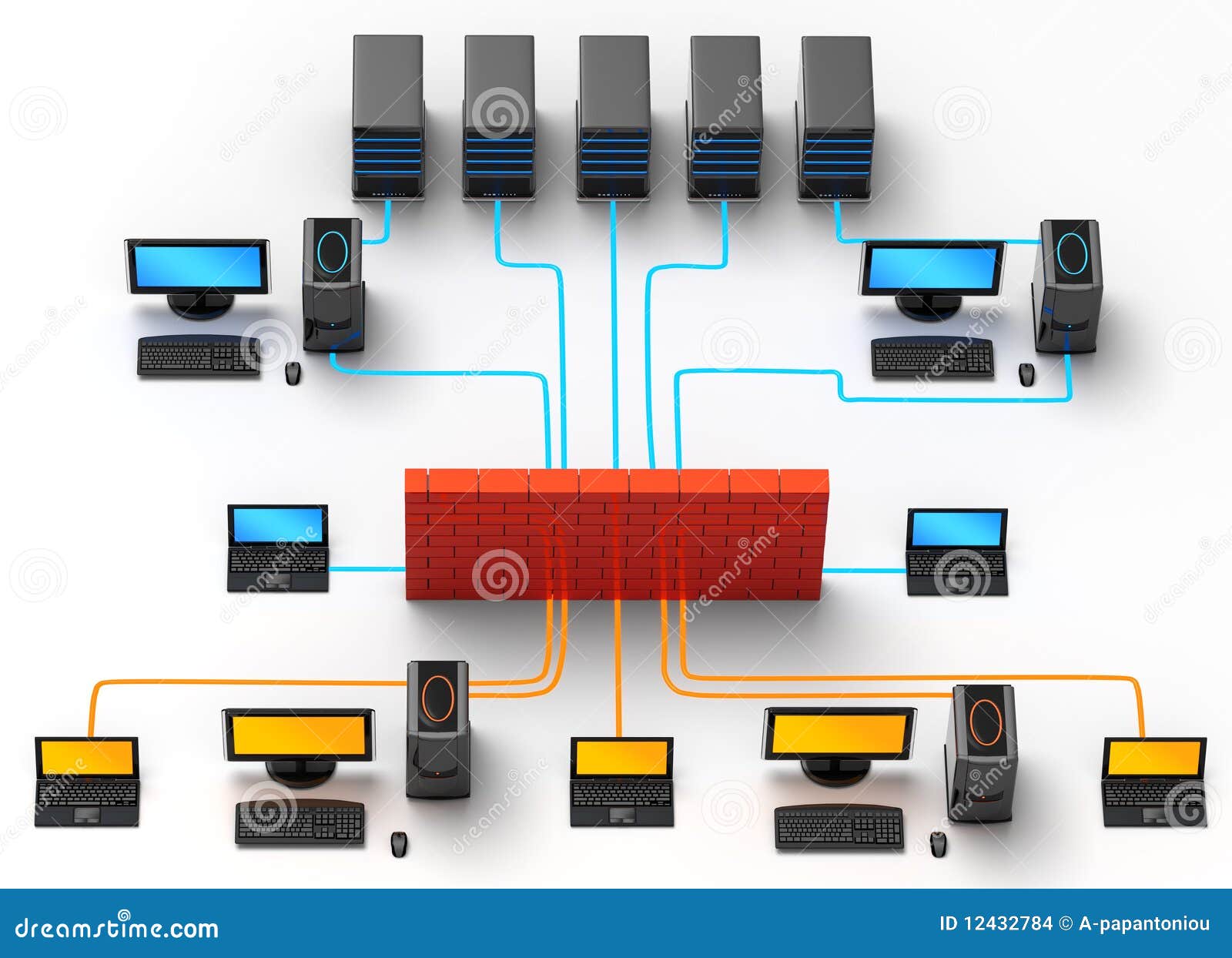 Tráfico de red stock de ilustración. Ilustración de seguridad - 12432784