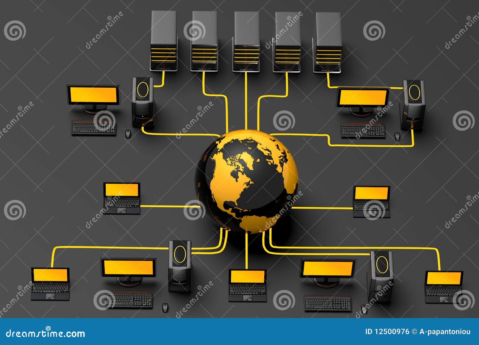 Tráfico de red global stock de ilustración. Ilustración de cortafuego ...