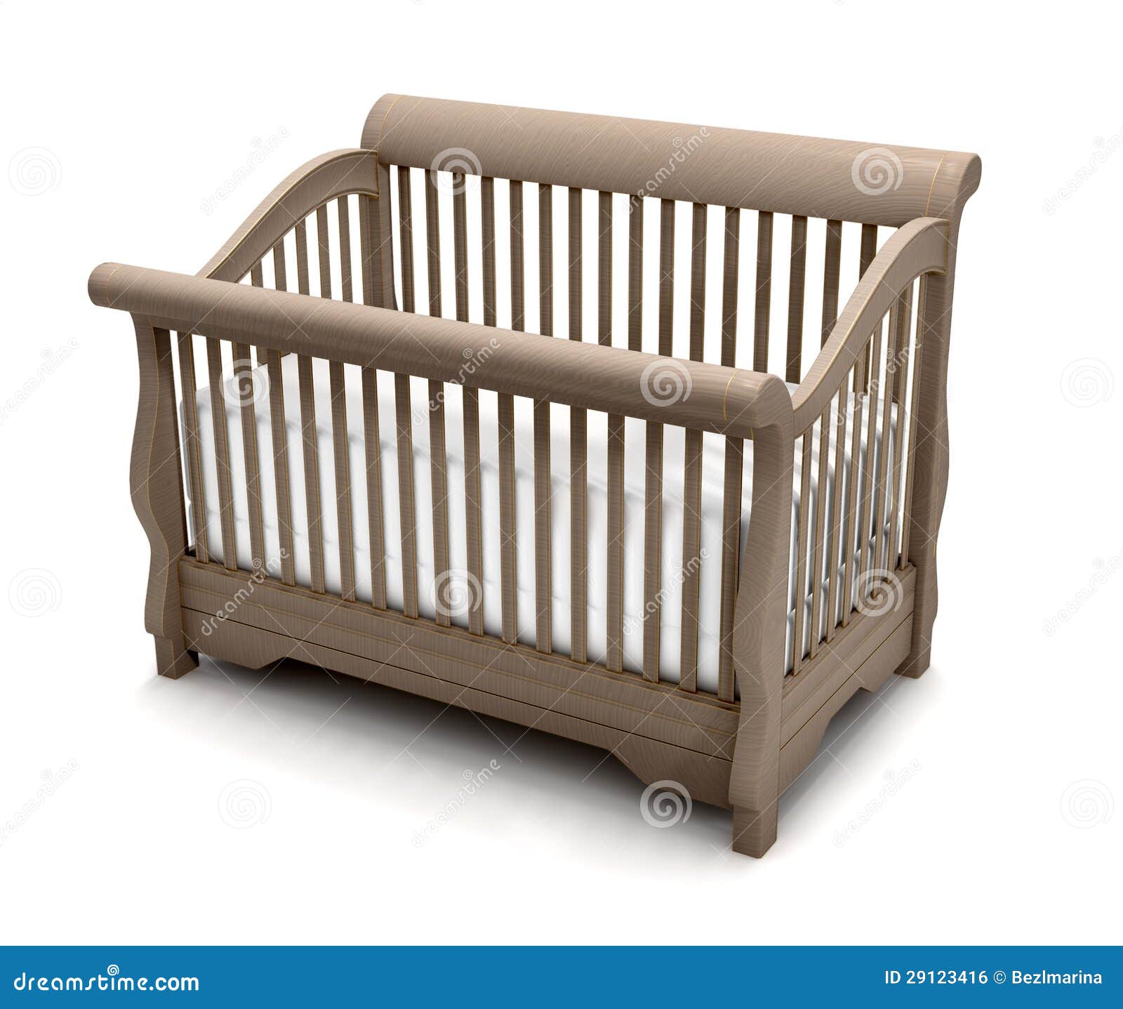 Trä vagga stock illustrationer. Illustration av barnkammare - 29123416