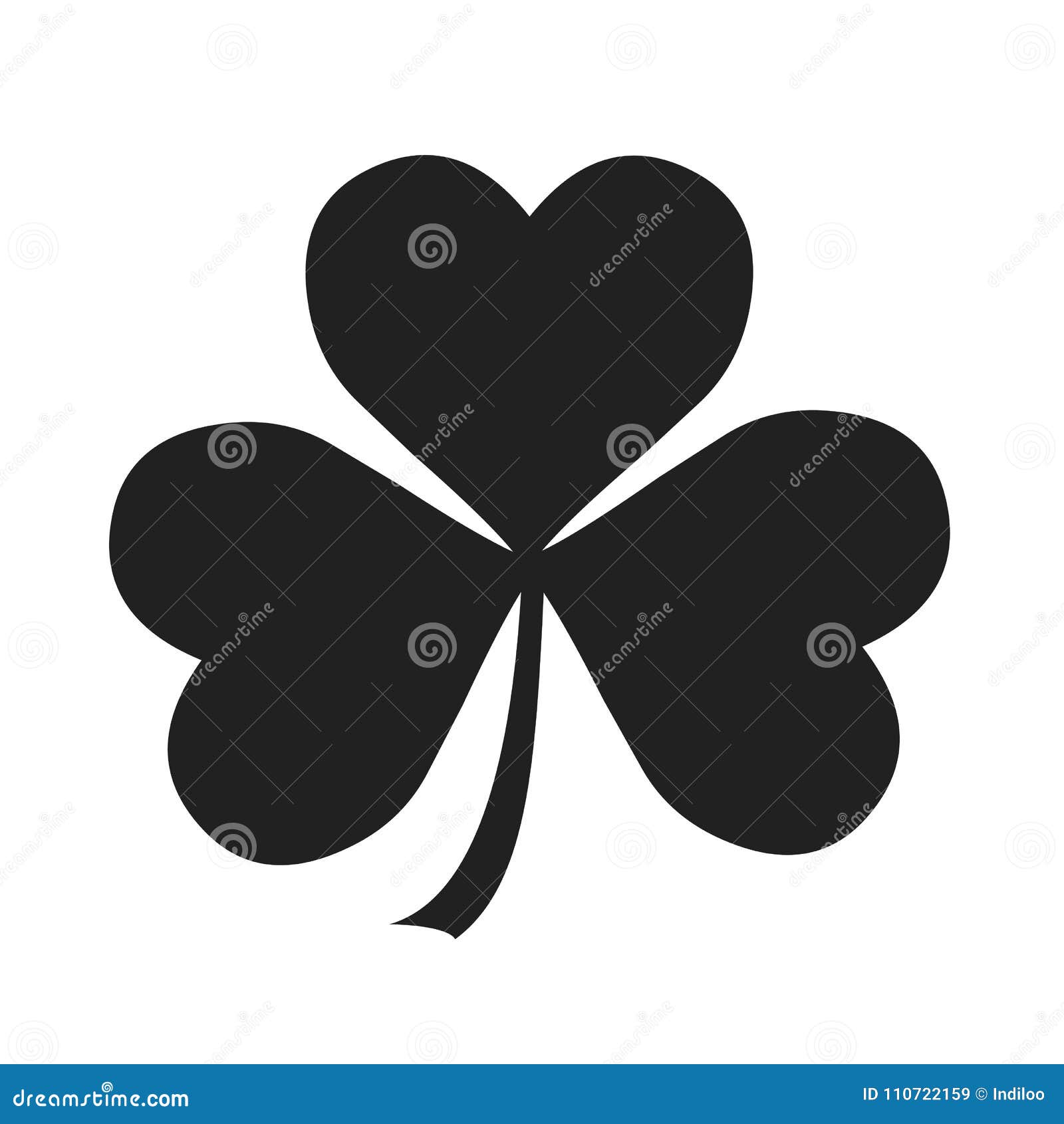 Trébol blanco y negro stock de ilustración. Ilustración de negro ...