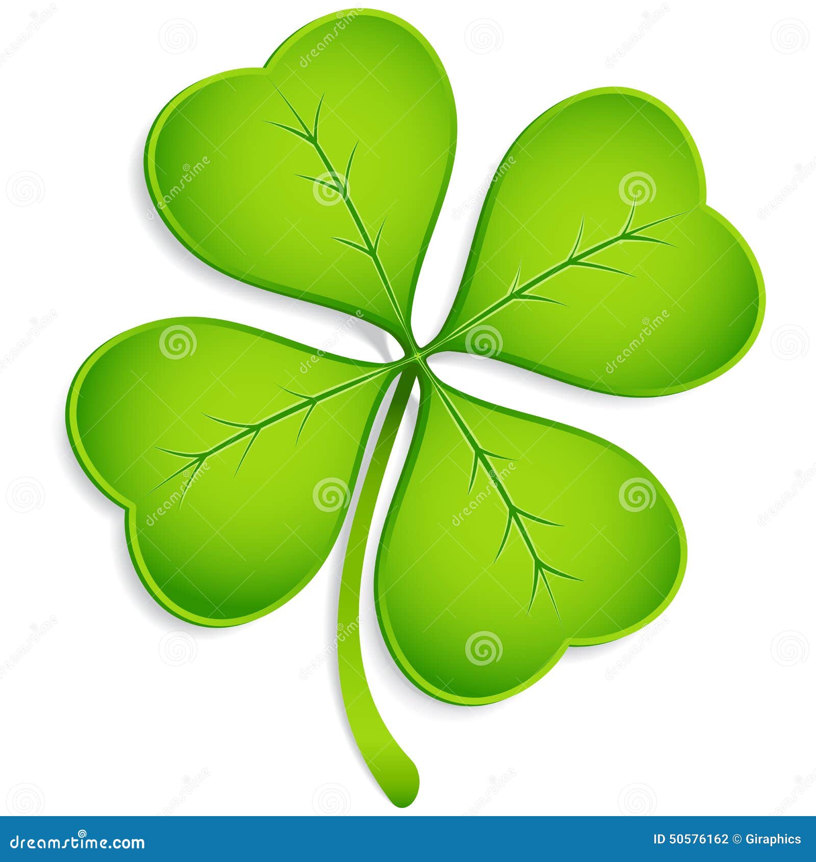 Trébol de cuatro hojas ilustración del vector. Ilustración de icono ...