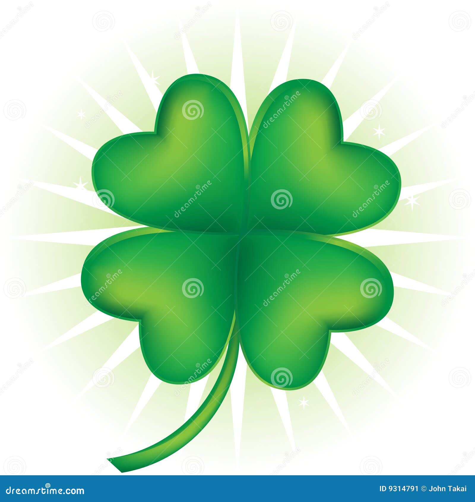 Trébol de cuatro hojas ilustración del vector. Ilustración de icono ...