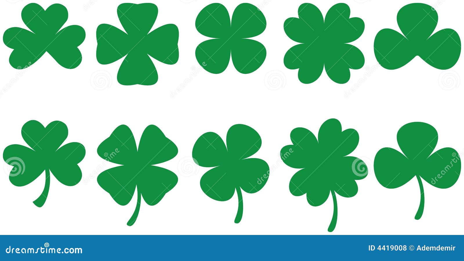 Tréboles ilustración del vector. Ilustración de objetos - 4419008
