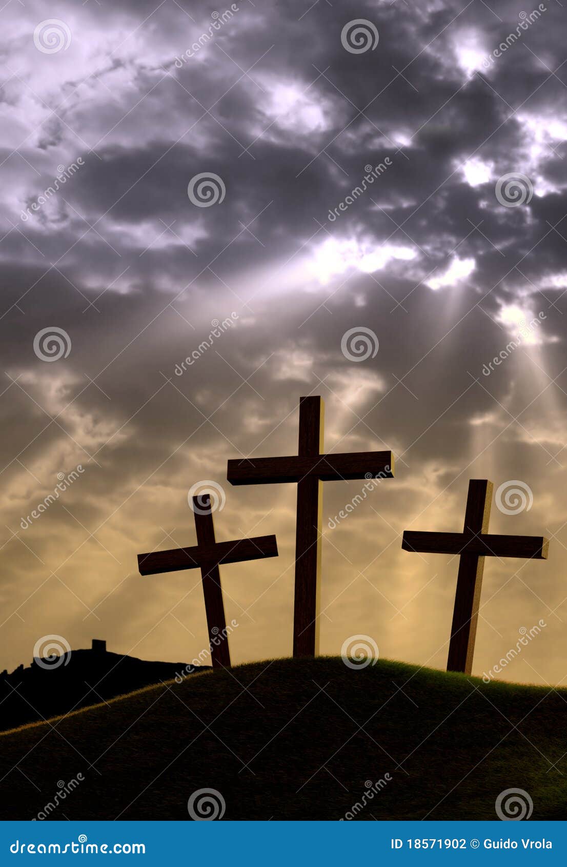 Três cruzes ilustração stock. Ilustração de religioso - 18571902