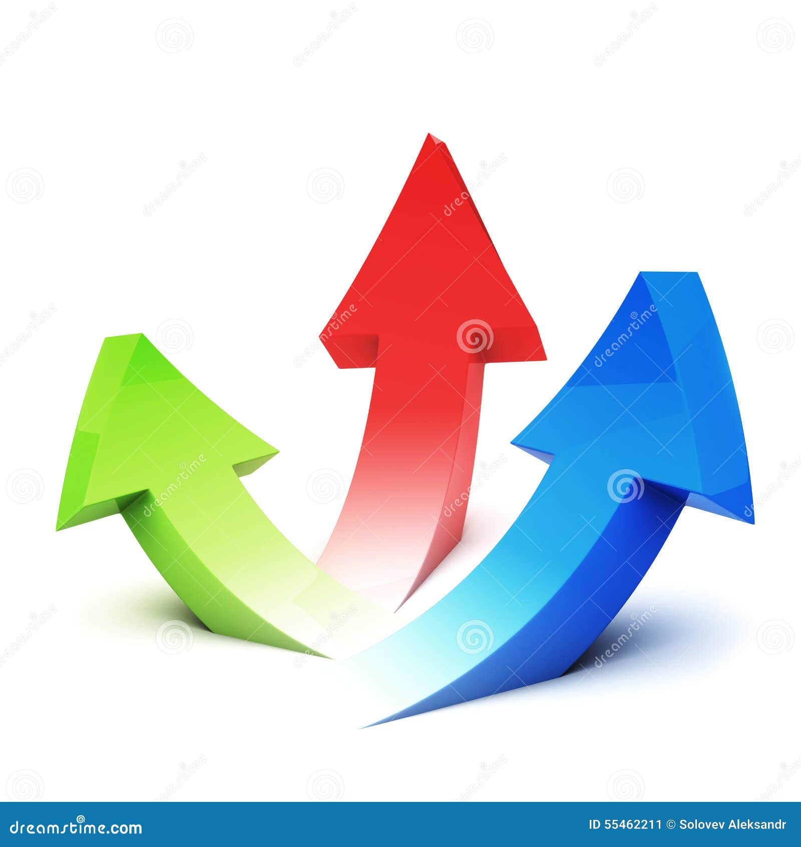 Três Setas Que Apontam a Parte Superior Ilustração Stock - Ilustração ...