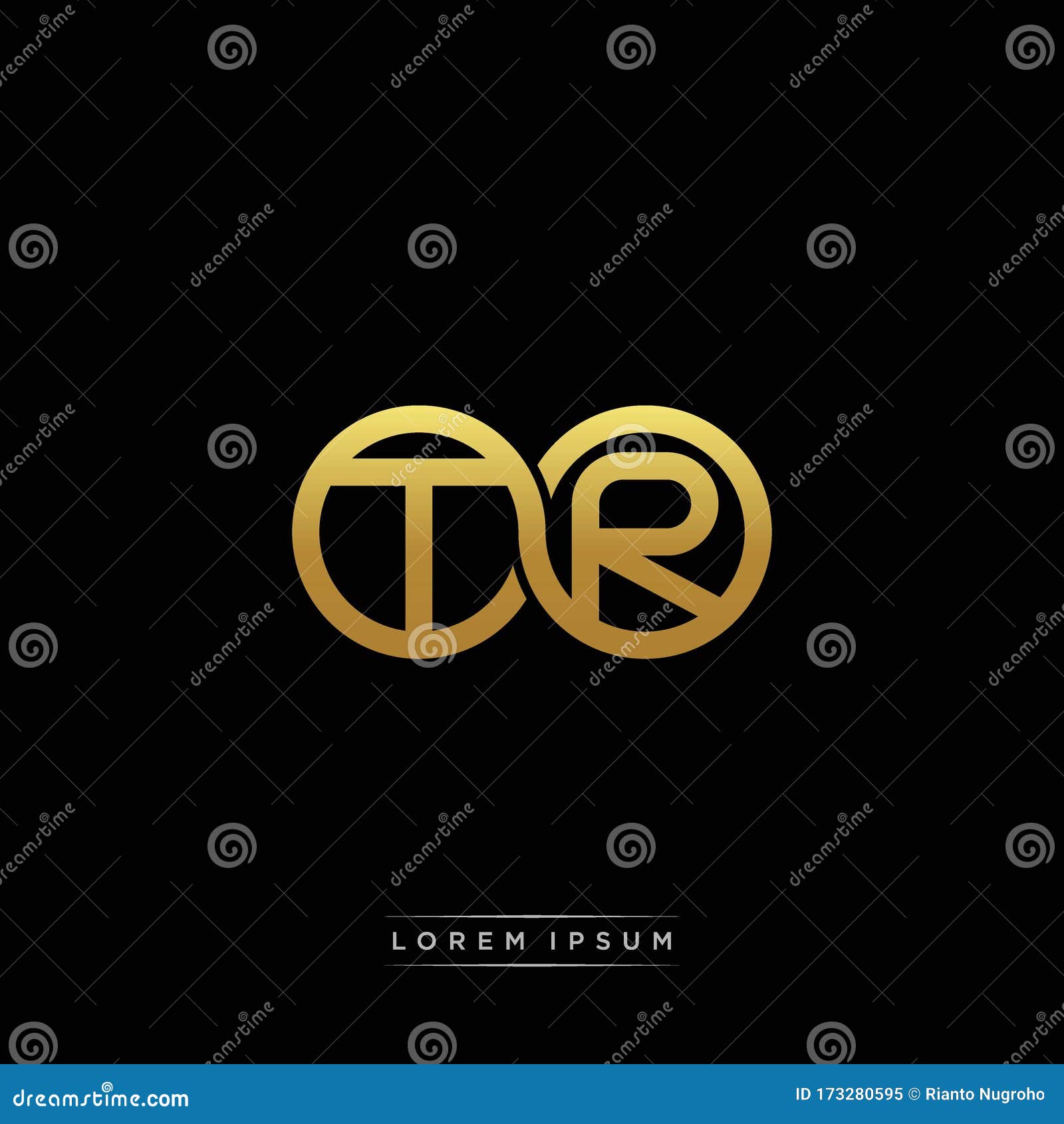 TR Initial Letter Linked Circle Capital Monogram Logo Modern Template ...
