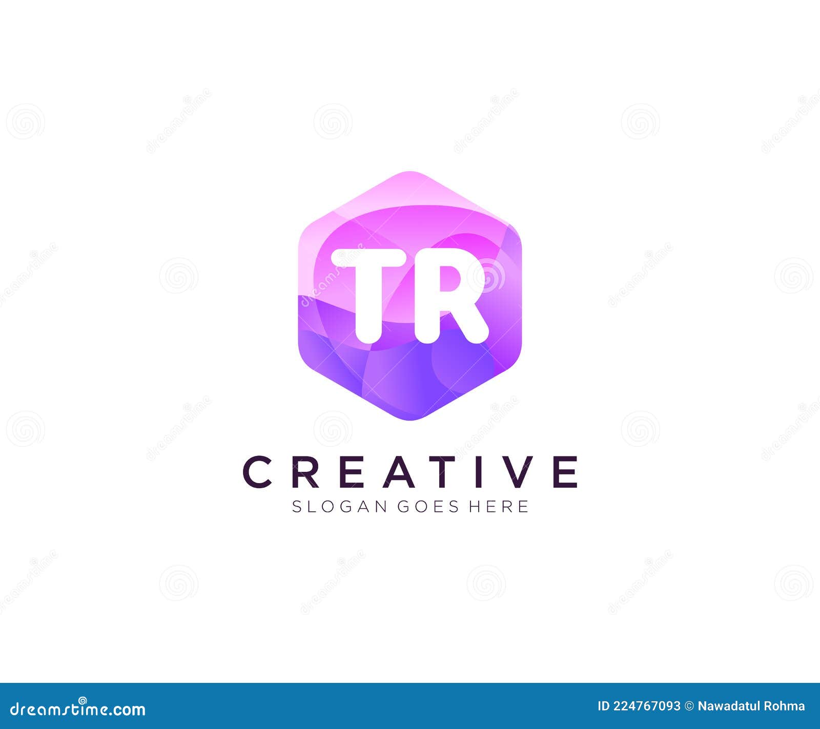 TR Initial Logo with Colorful Hexagon Modern Business Alphabet Logo ...