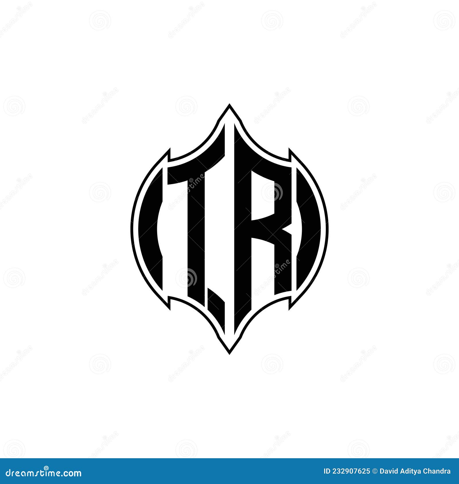 TR Logo Monogram Geometric Shield Shape Style Stock Vector ...