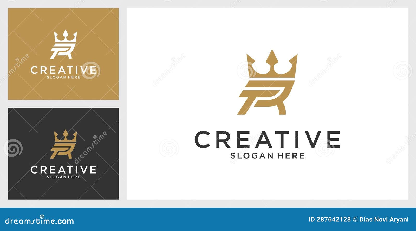 TR or RT Initial Letter Logo Design with Crown Icon Vector Stock ...