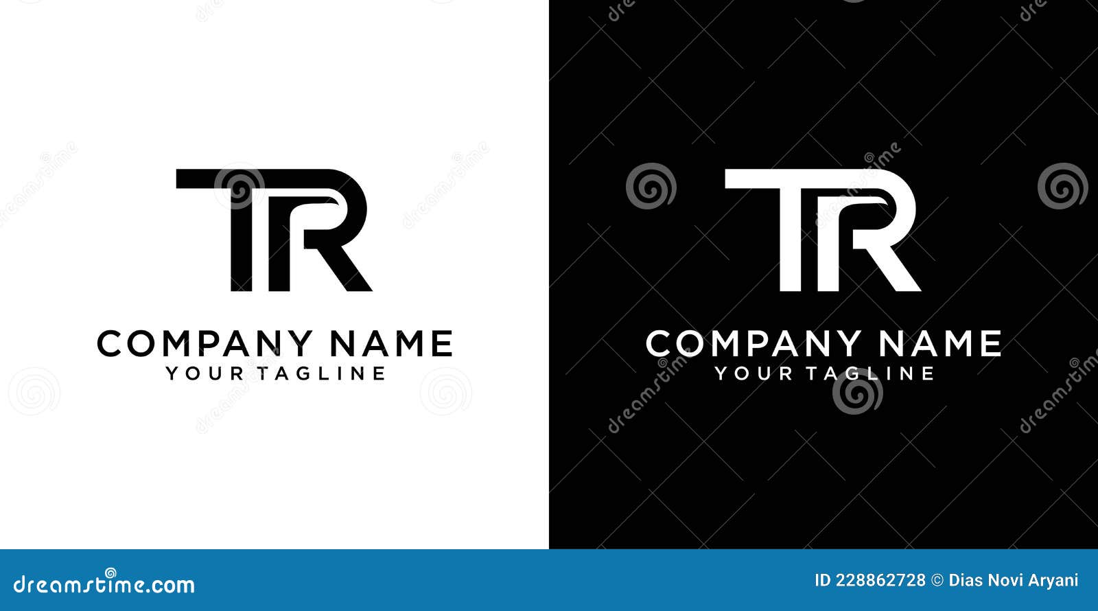 TR or RT Initial Letter Logo Design Template Stock Vector ...