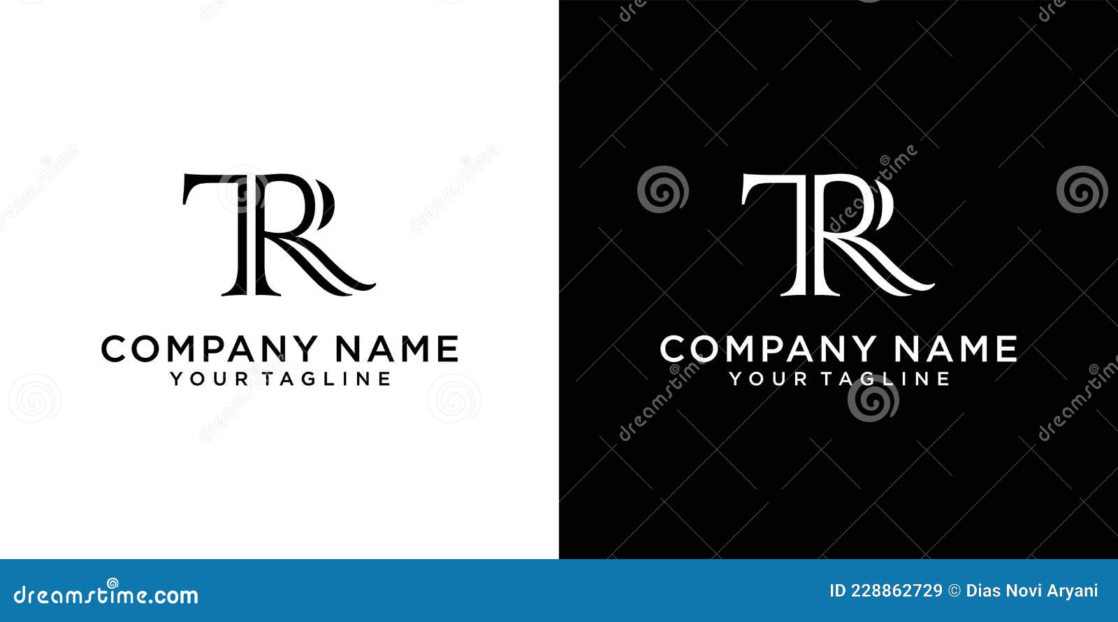 TR or RT Initial Letter Logo Design Template Stock Vector ...