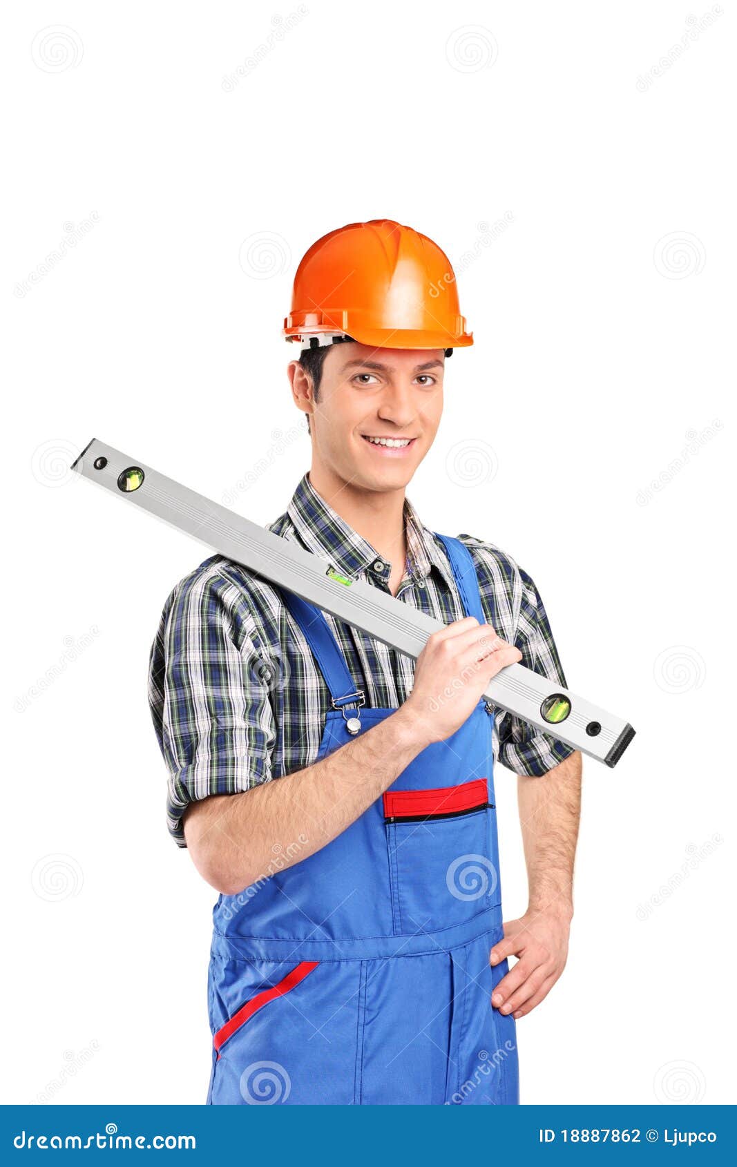 Trabajador Adulto Del Constructor Foto de archivo - Imagen de medida ...