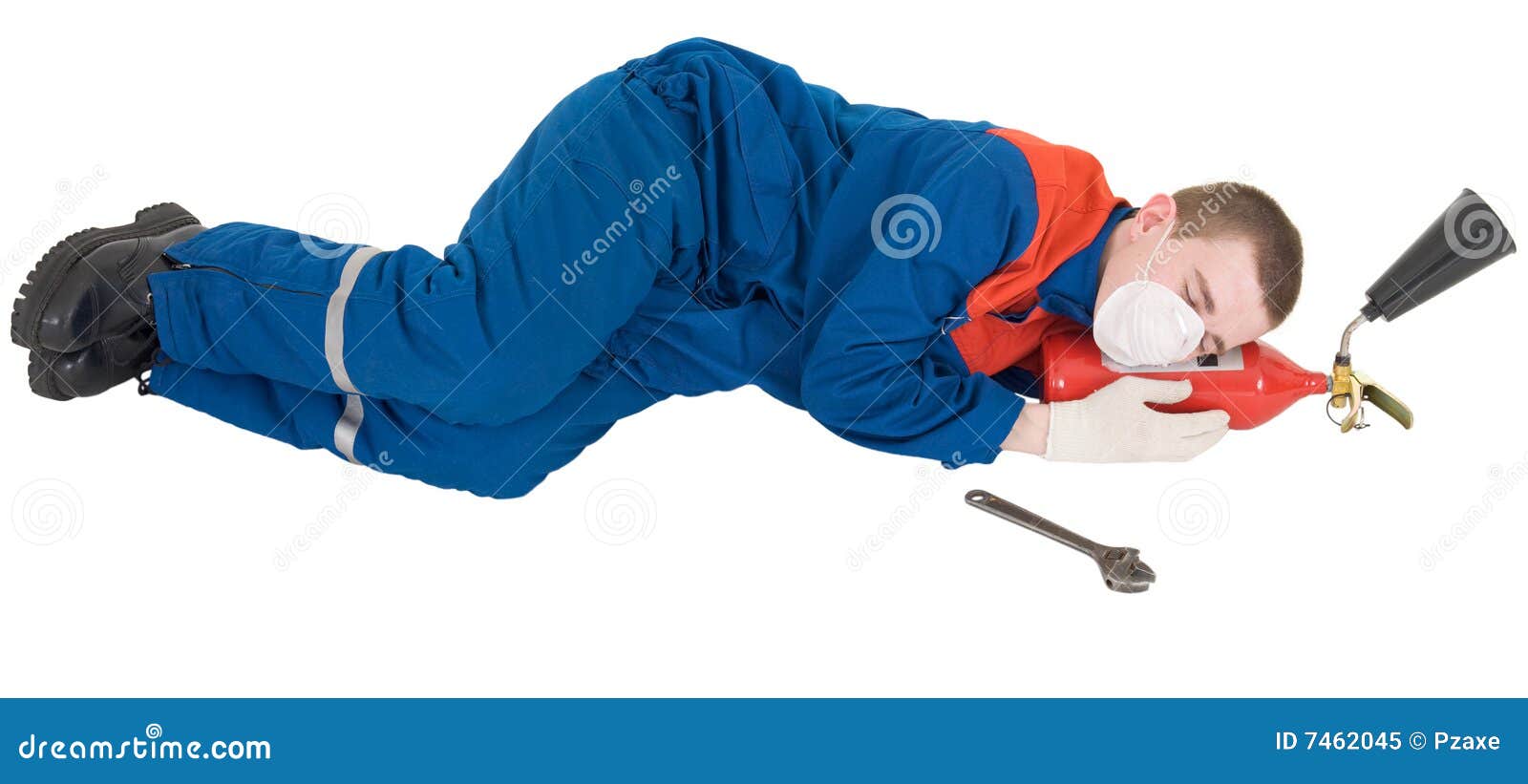 Trabajador cansado imagen de archivo. Imagen de brillo - 7462045