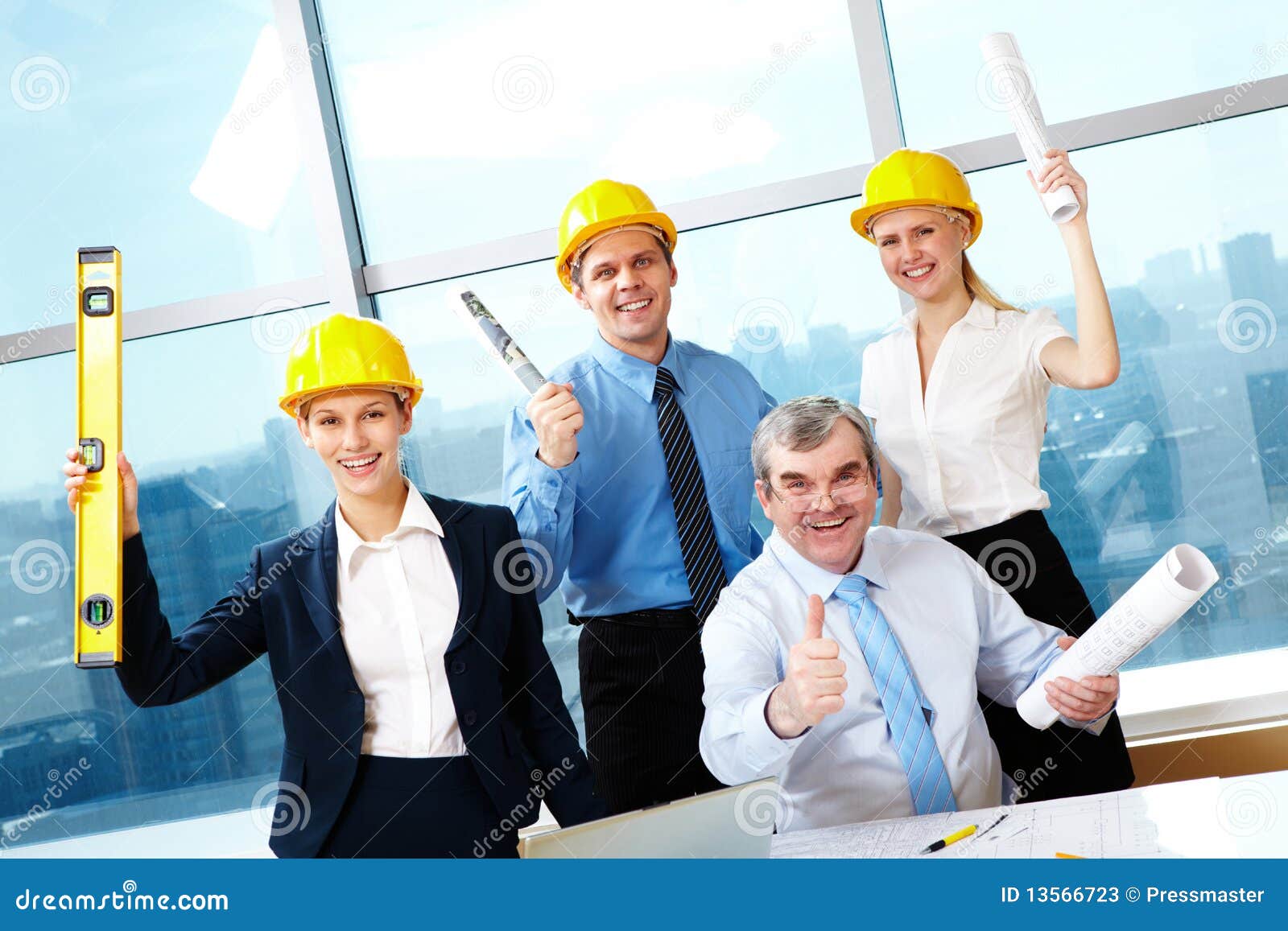 Trabajadores felices imagen de archivo. Imagen de papel - 13566723