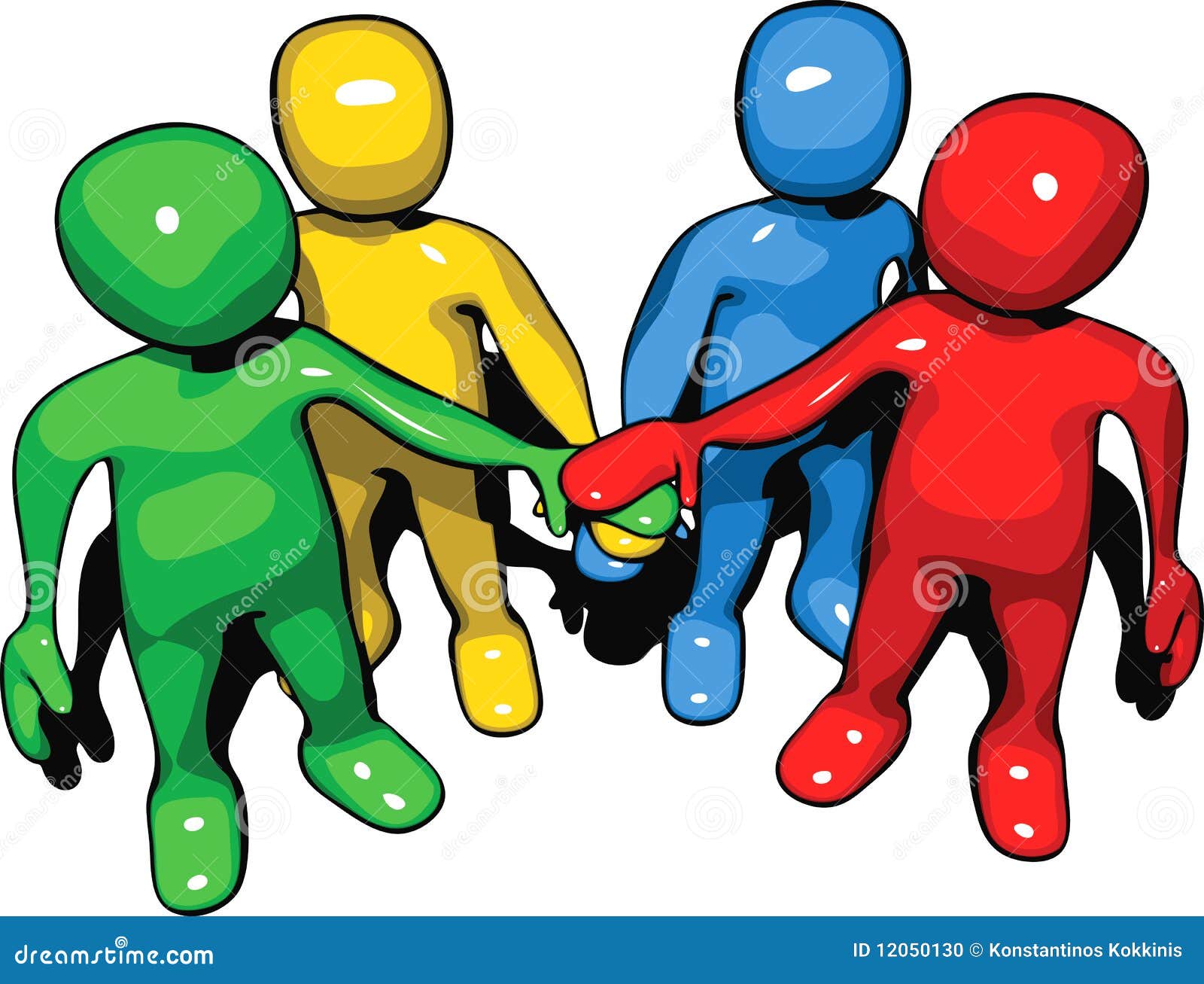 Trabajo en equipo ilustración del vector. Ilustración de gente - 12050130