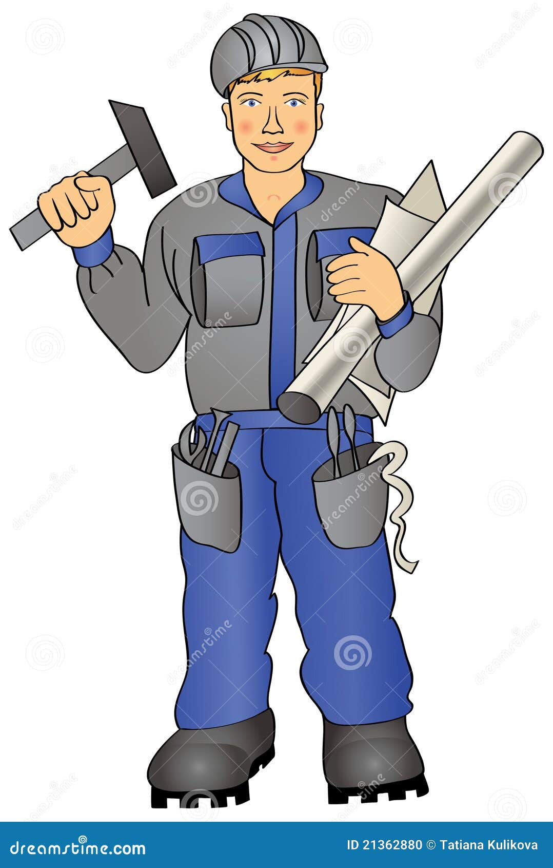 Trabalhador ilustração do vetor. Ilustração de comércio - 21362880
