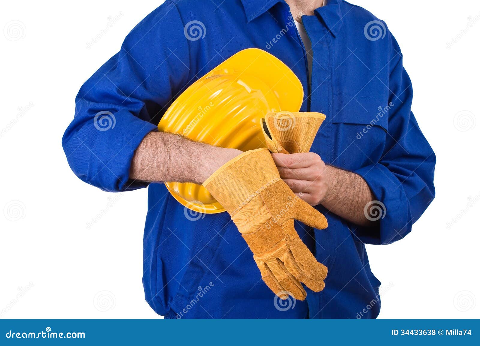 Trabalhador Do Colarinho Azul. Foto de Stock - Imagem de operador ...