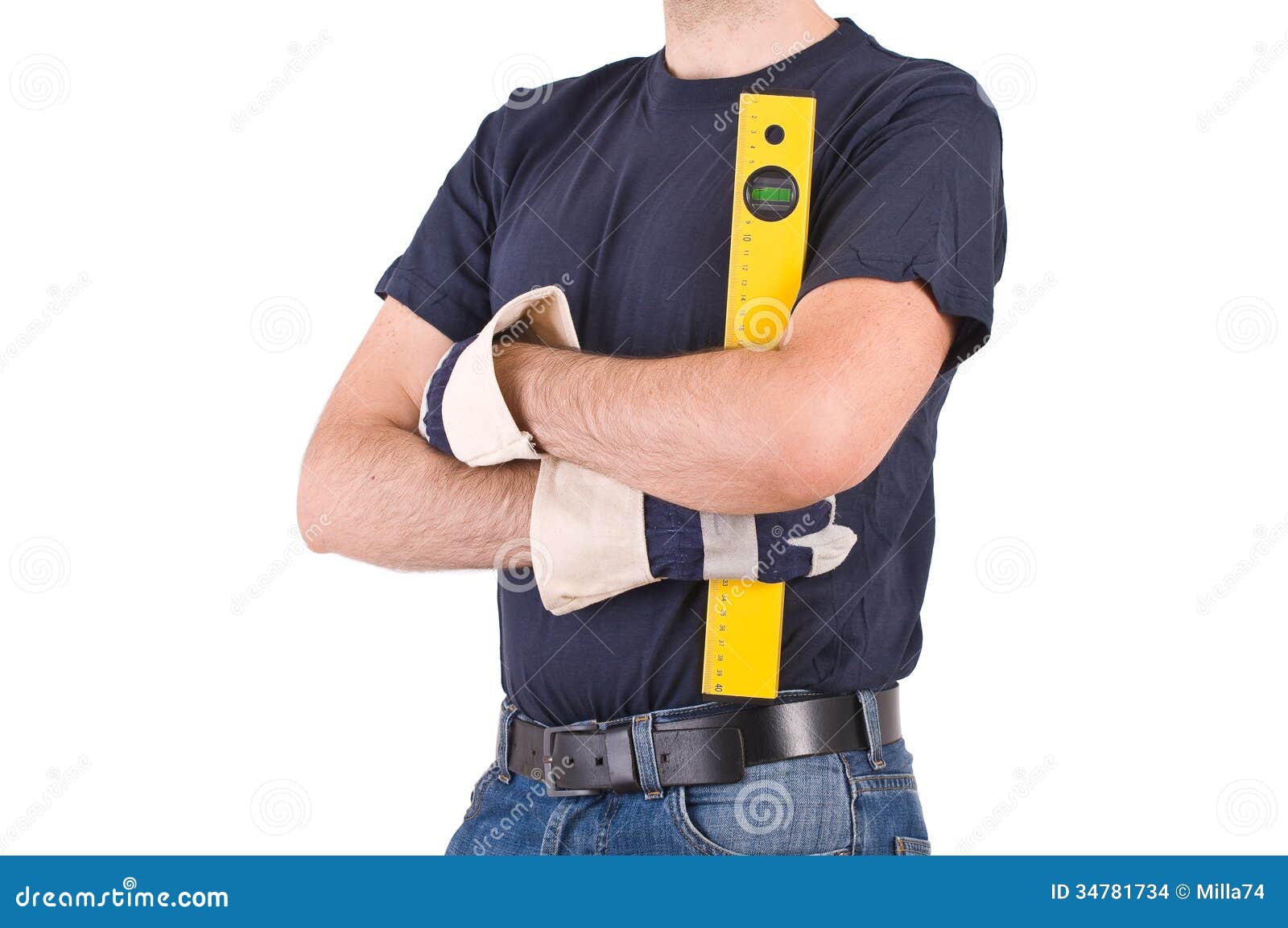 Trabalhador Do Colarinho Azul. Foto de Stock - Imagem de calibre ...