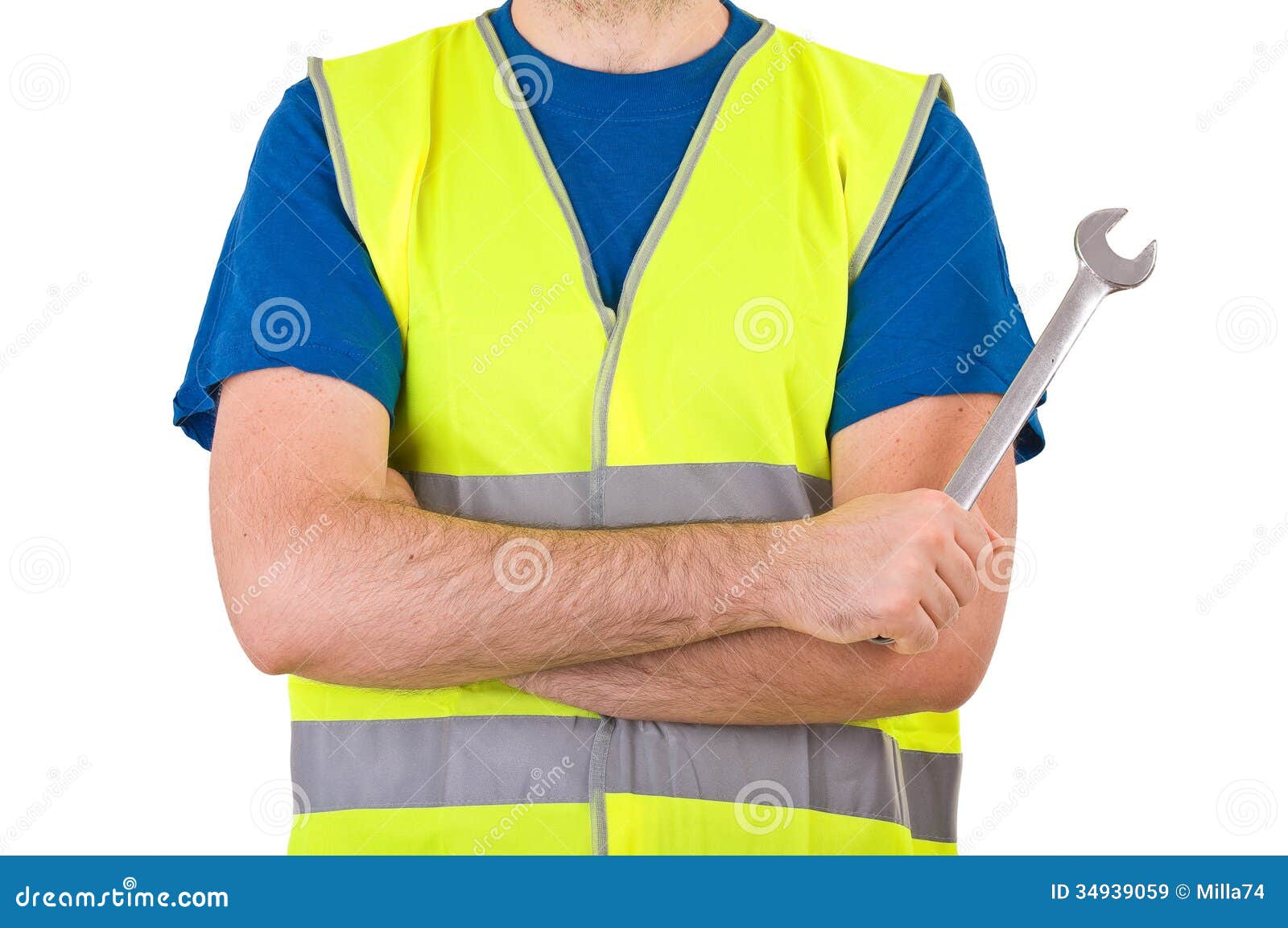 Trabalhador Do Colarinho Azul. Imagem de Stock - Imagem de chave ...