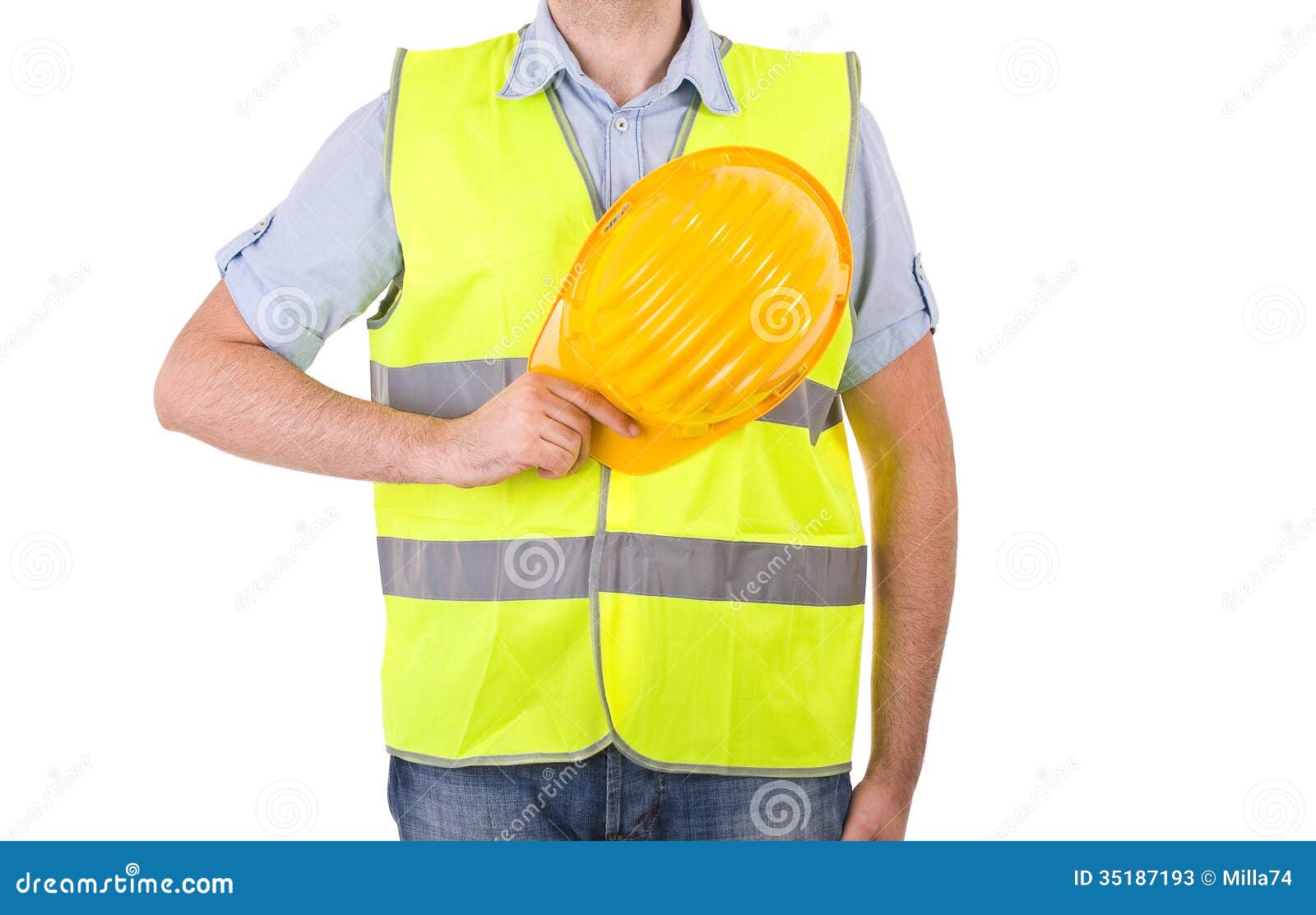 Trabalhador Do Colarinho Azul. Imagem de Stock - Imagem de jurar ...