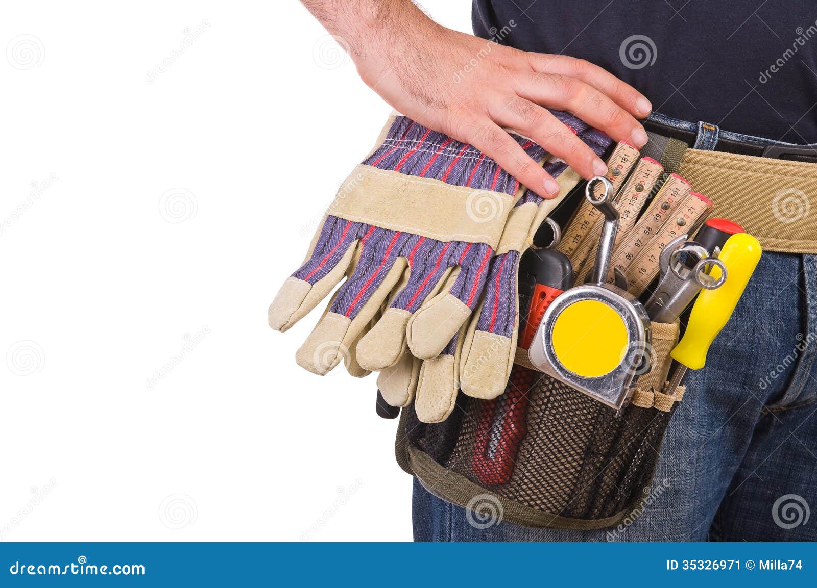 Trabalhador Do Colarinho Azul. Imagem de Stock - Imagem de instrumento ...