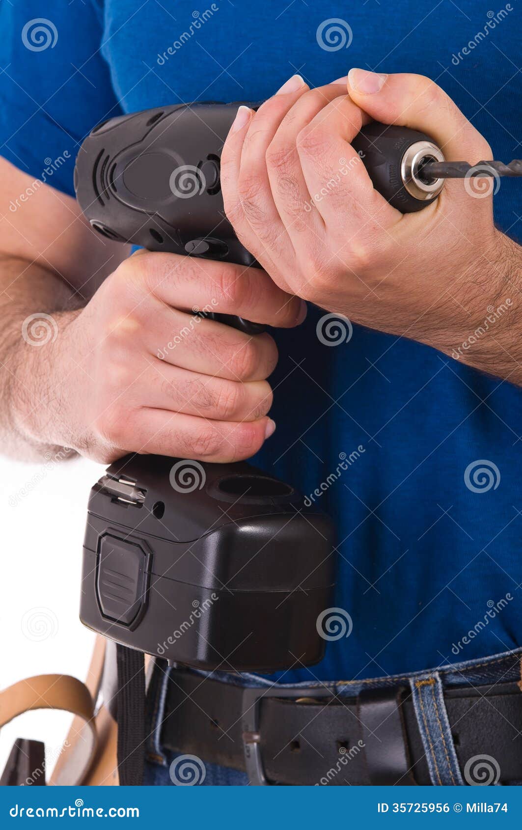 Trabalhador Do Colarinho Azul. Foto de Stock - Imagem de mecânico ...