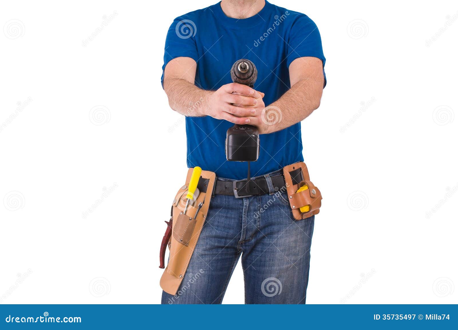 Trabalhador Do Colarinho Azul. Imagem de Stock - Imagem de construtor ...