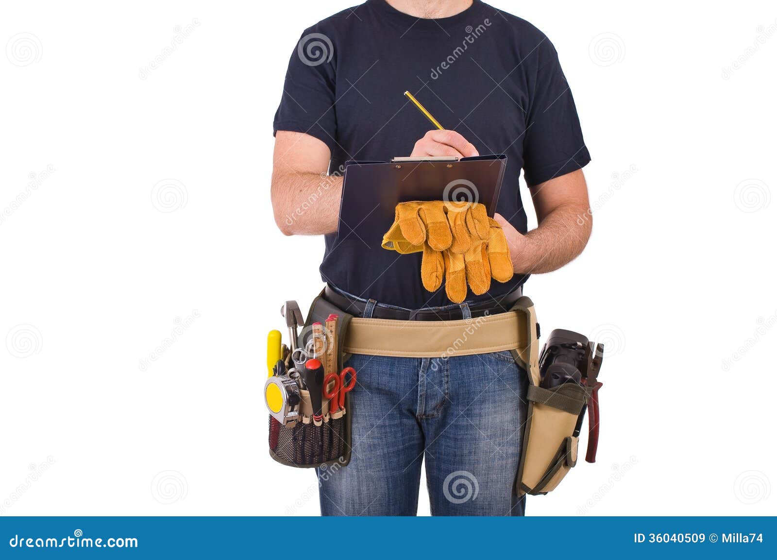 Trabalhador Do Colarinho Azul. Imagem de Stock - Imagem de screwdriver ...