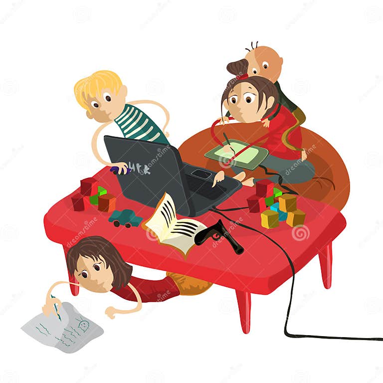 Trabalho Autônomo Da Ilustração Lisa Ilustração Stock - Ilustração de ... Trabalho Autônomo Da Ilustração Lisa Ilustração Stock - Ilustração de ...