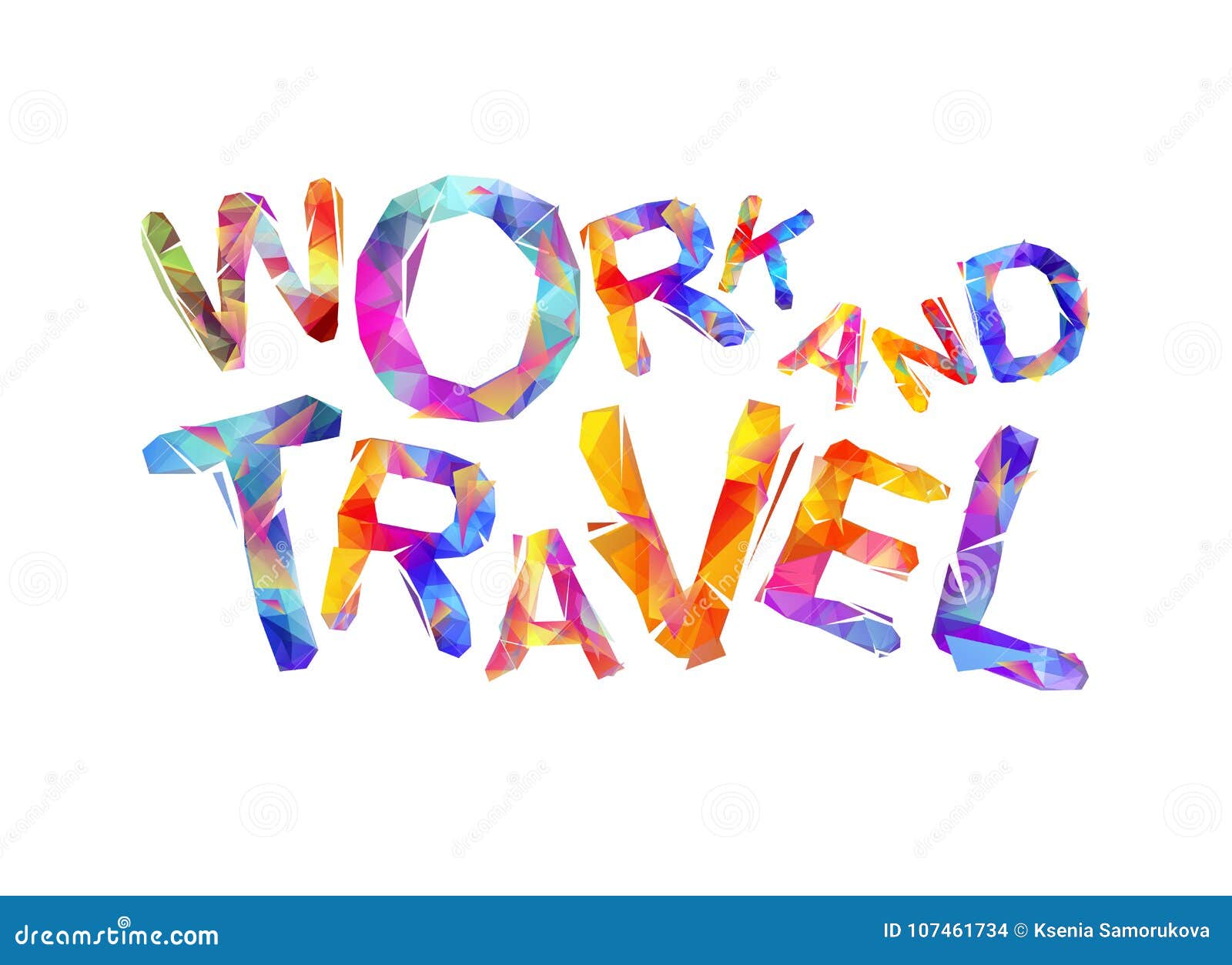 Trabalho E Curso Letras Triangulares Ilustração do Vetor - Ilustração ...