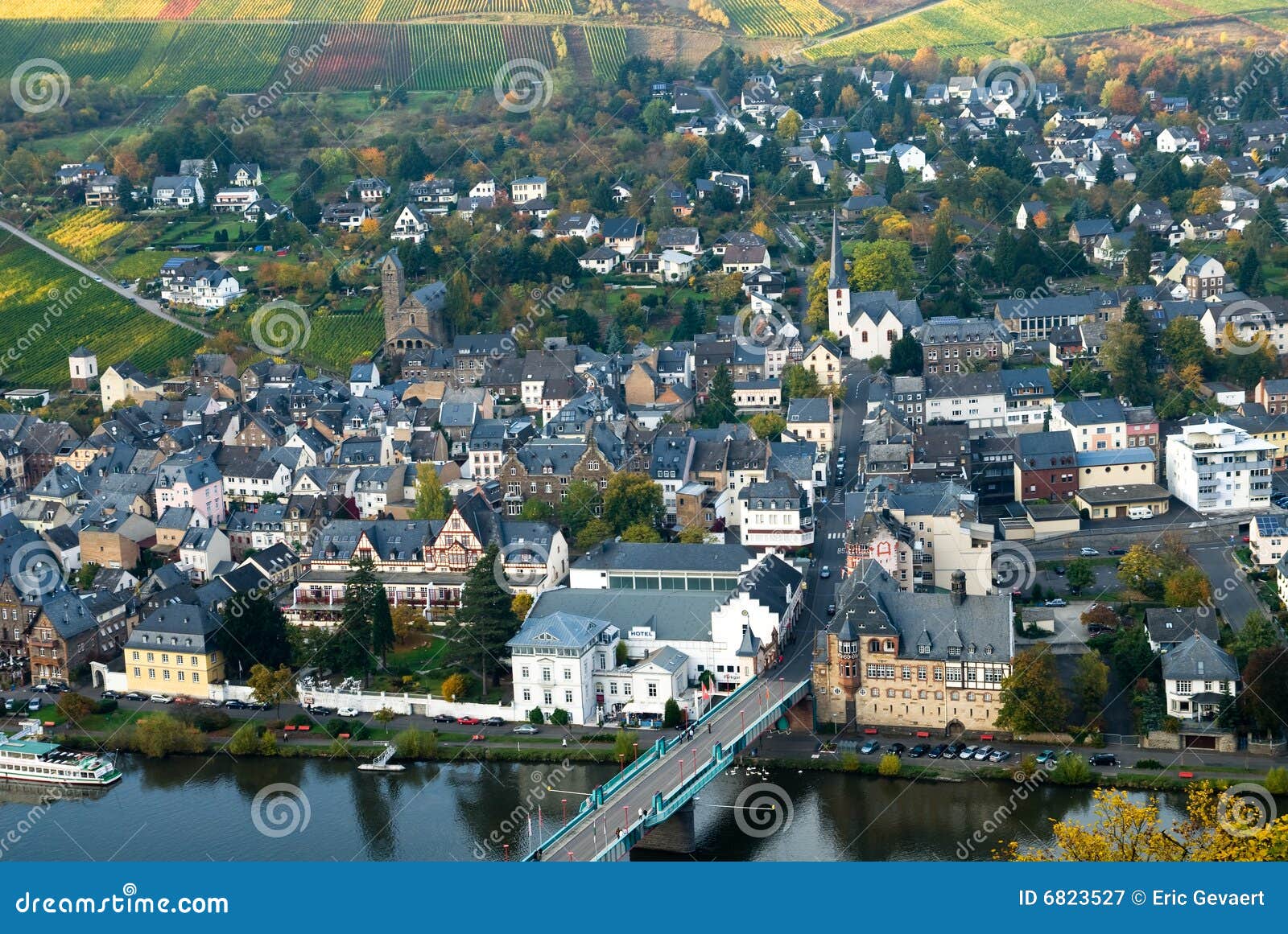 Traben-Trarbach On The Moselle Surrounded By Forests And Vast Vineyards ...