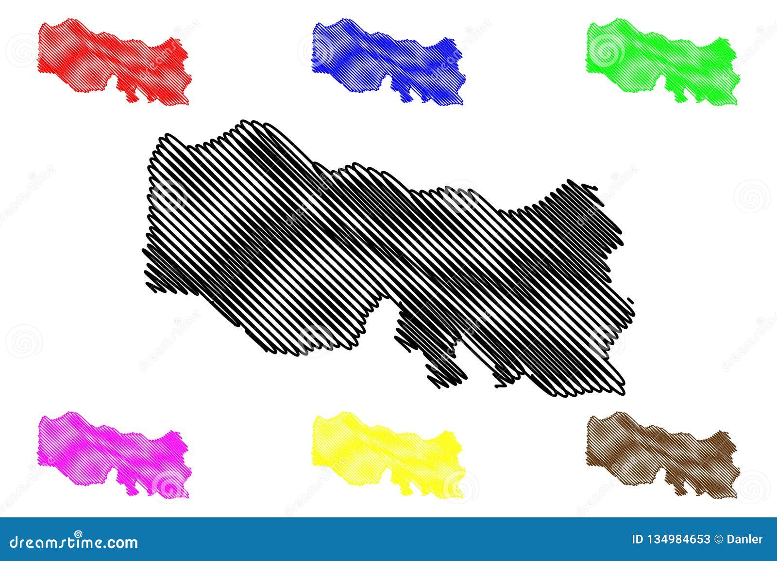 Trabzon map vector stock vector. Illustration of oblast - 134984653