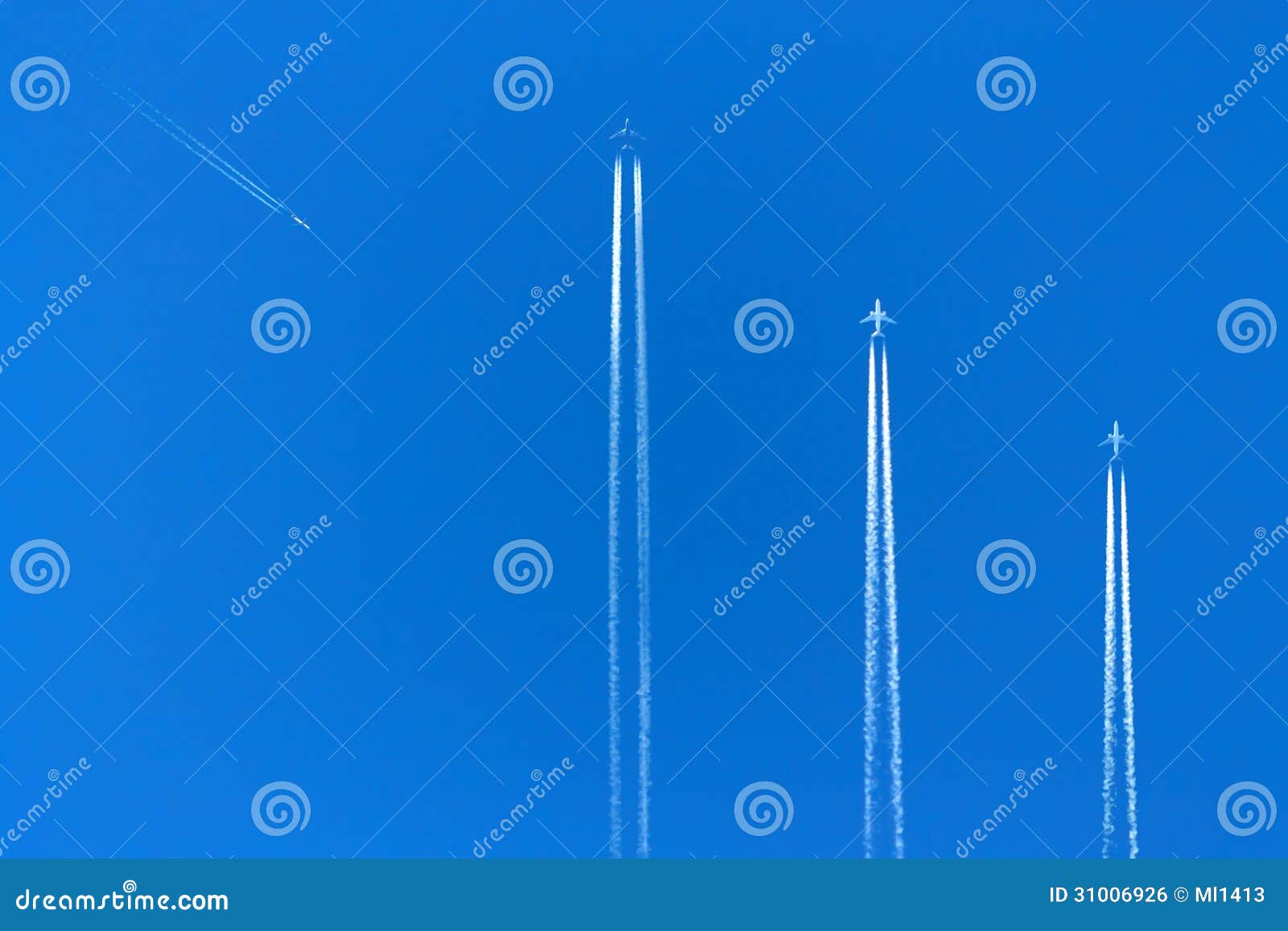 Trace of the aircraft stock photo. Image of motion, high - 31006926